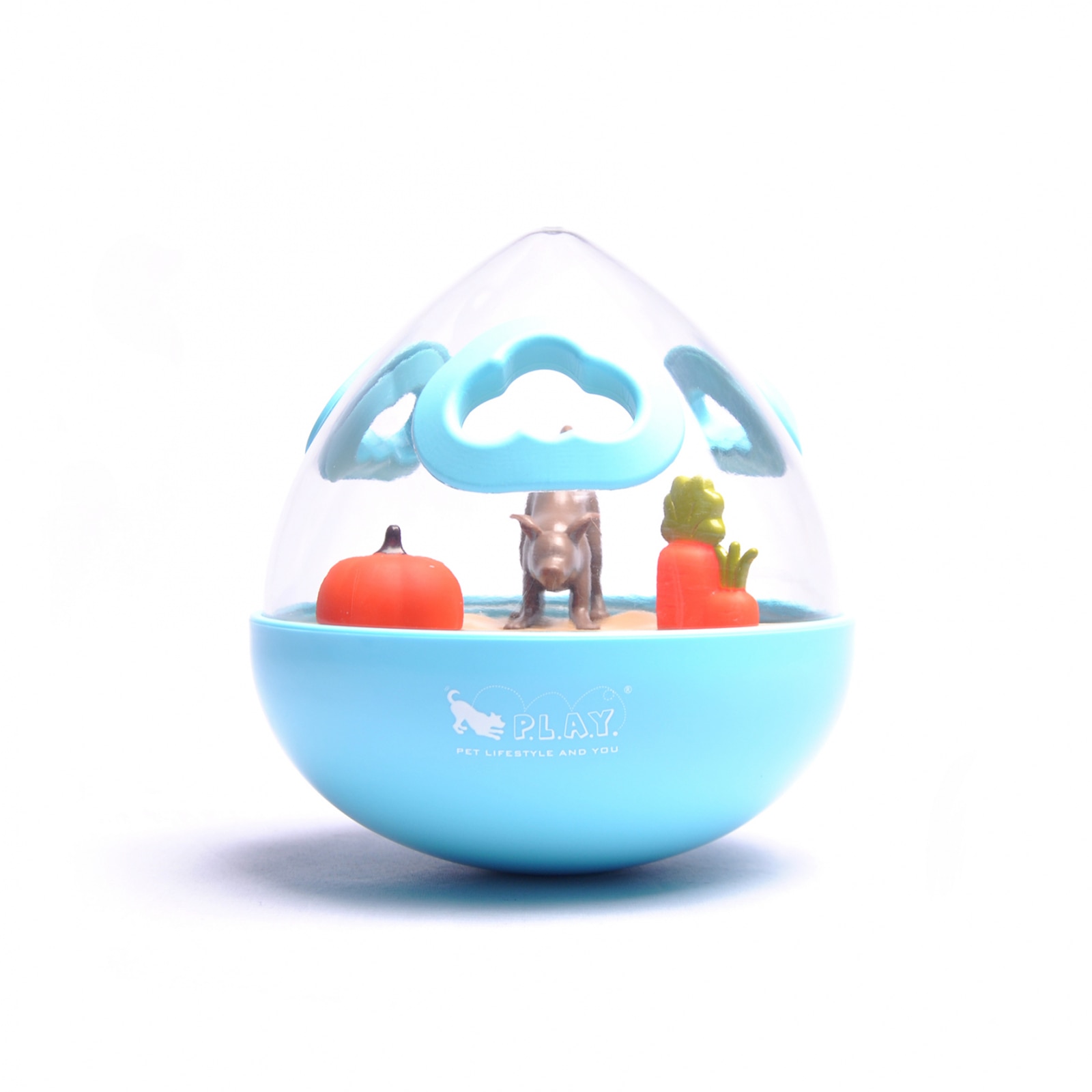 Интерактивна играчка с награди PLAY Wobble Ball, синя топка 13 см - eMAG.bg