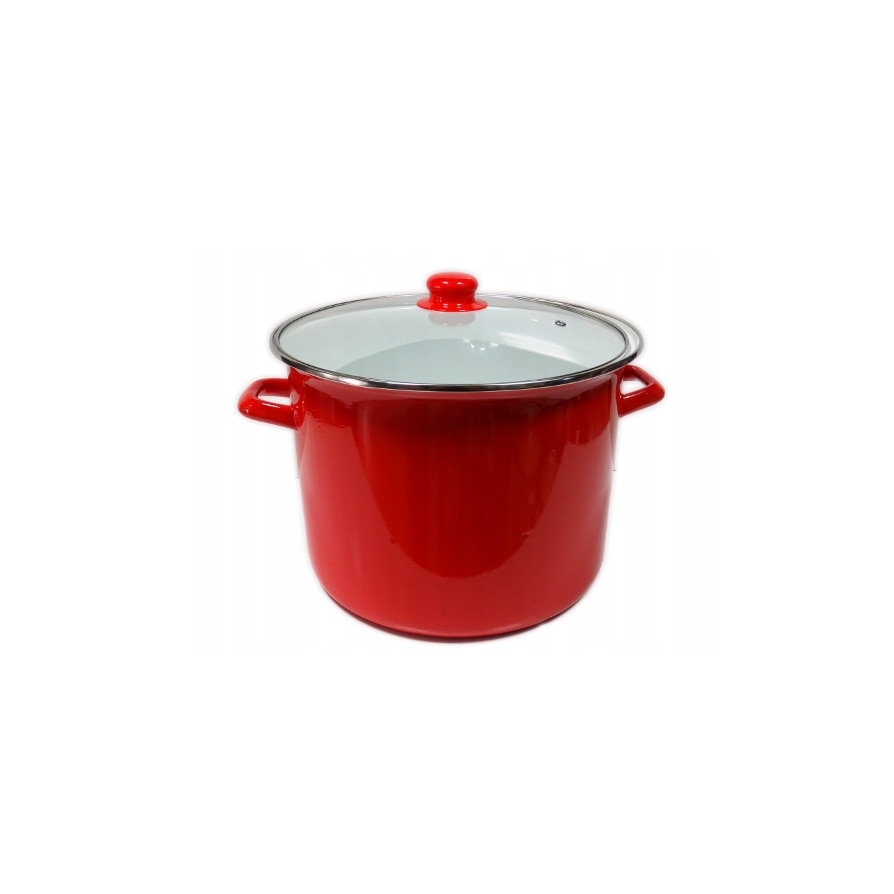 Oala din inox emailata, cu capac, rosie, 7l, 22cm, Florina - eMAG.ro Oala din inox emailata, cu capac, rosie, 7l, 22cm, Florina - eMAG.ro
