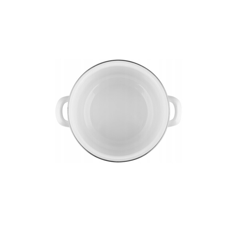 Oala cu capac, din inox emailat lucios, alba, 14l, 28cm, Kanila ...