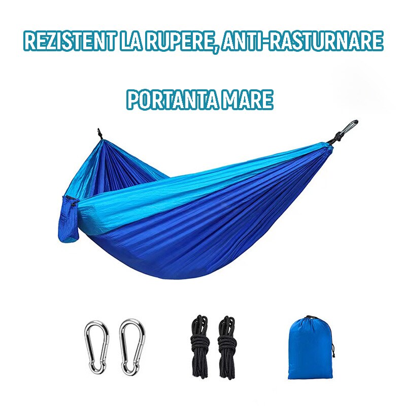 Hamac dublu din camping pentru agrement in aer liber, Anti-rasturnare ...