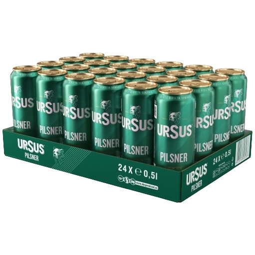 Bere blonda Ursus Pilsner, doza, 24 x 0.5l - eMAG.ro