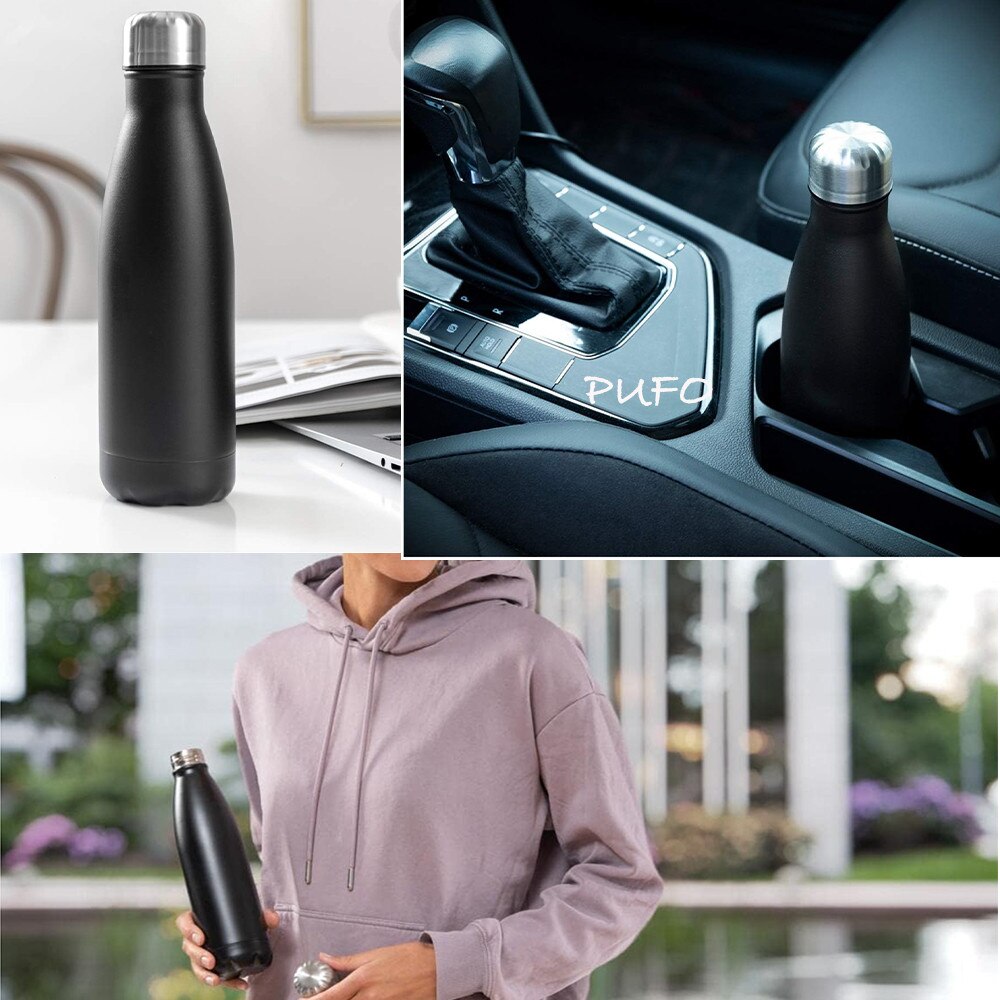 Sticla termos metalica Pufo Clasic pentru bauturi, izoterm, 500 ml ...