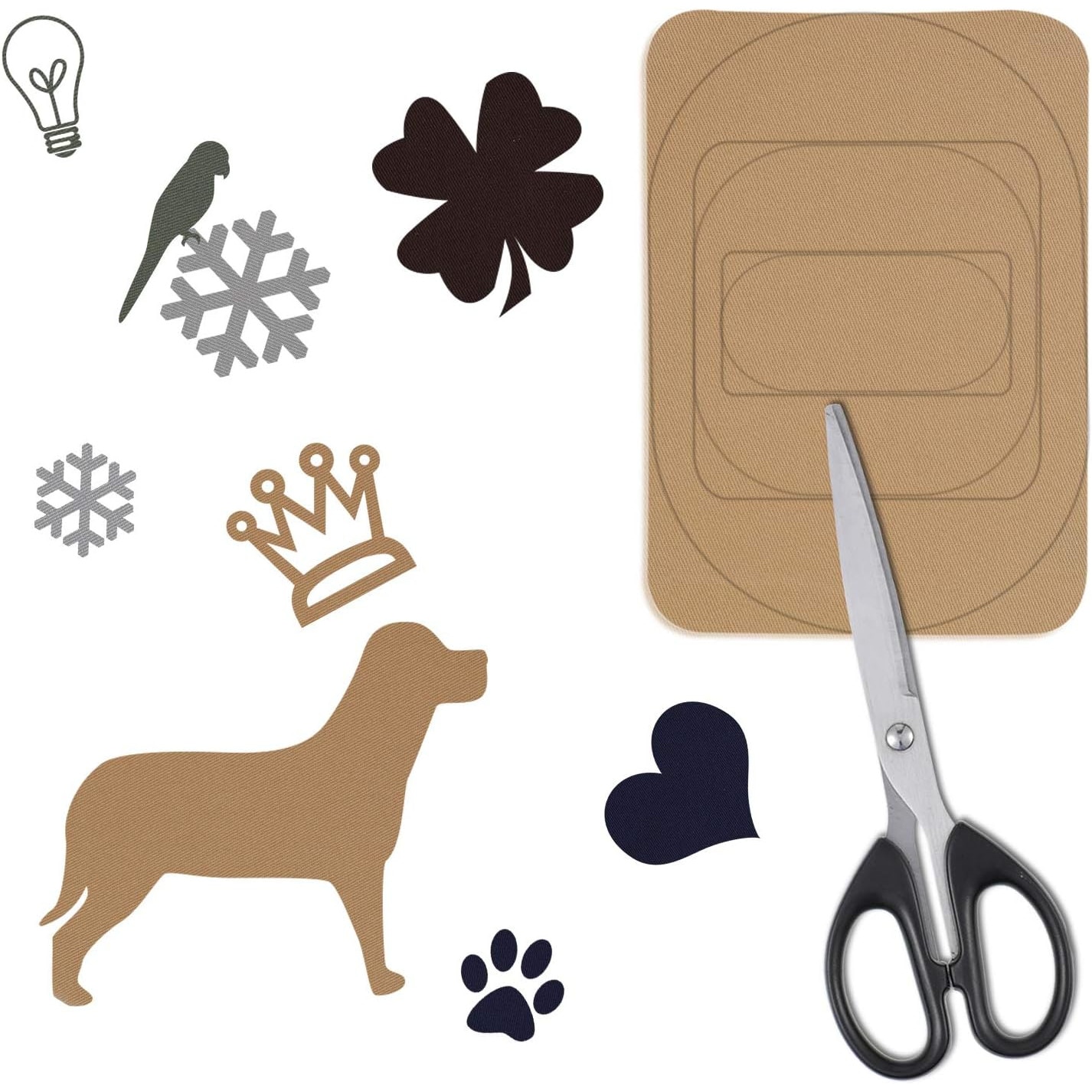 Set 30 petice termo, textile pentru haine, Transfer termic, Multicolor ...