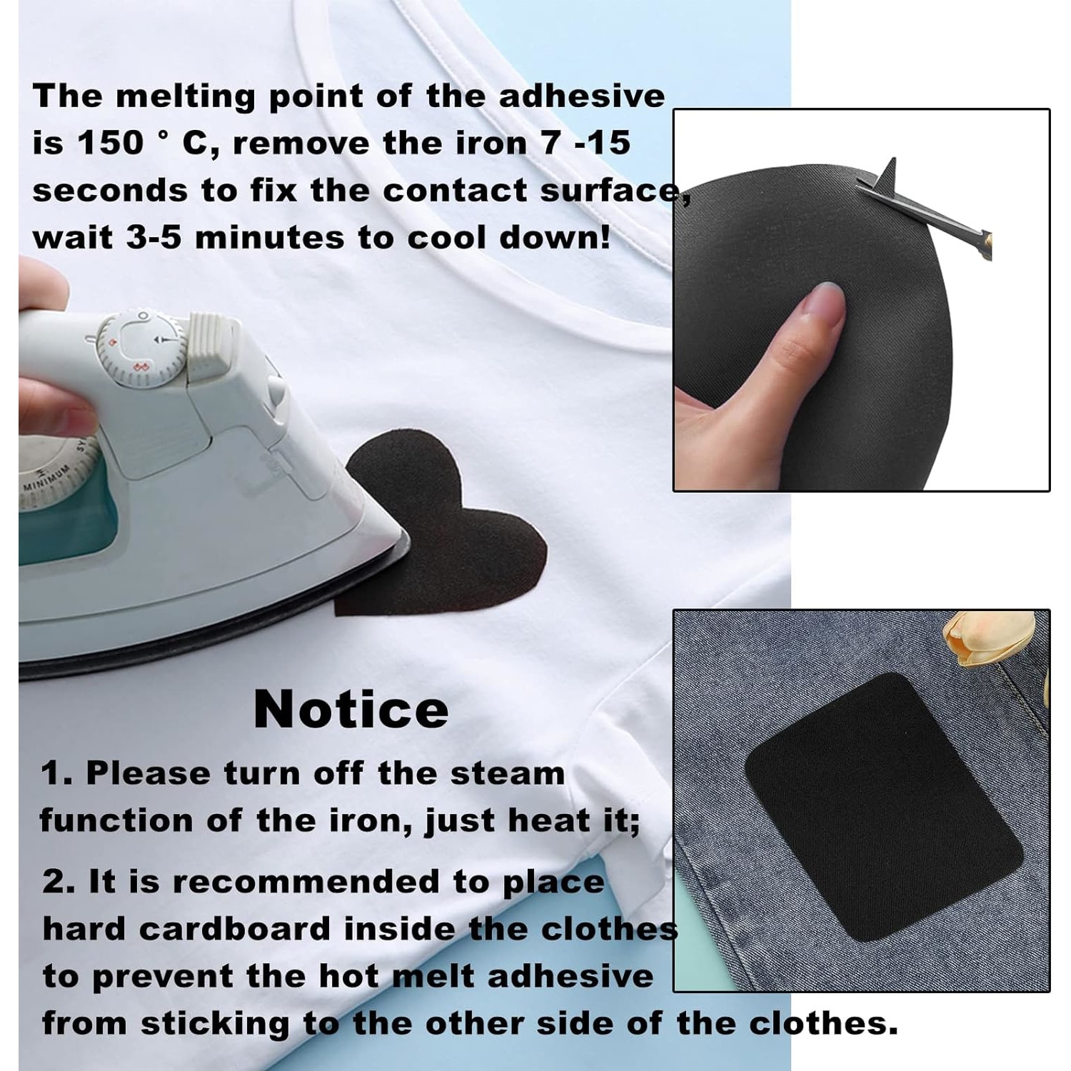 Set 30 petice termo, textile pentru haine, Transfer termic, Multicolor ...