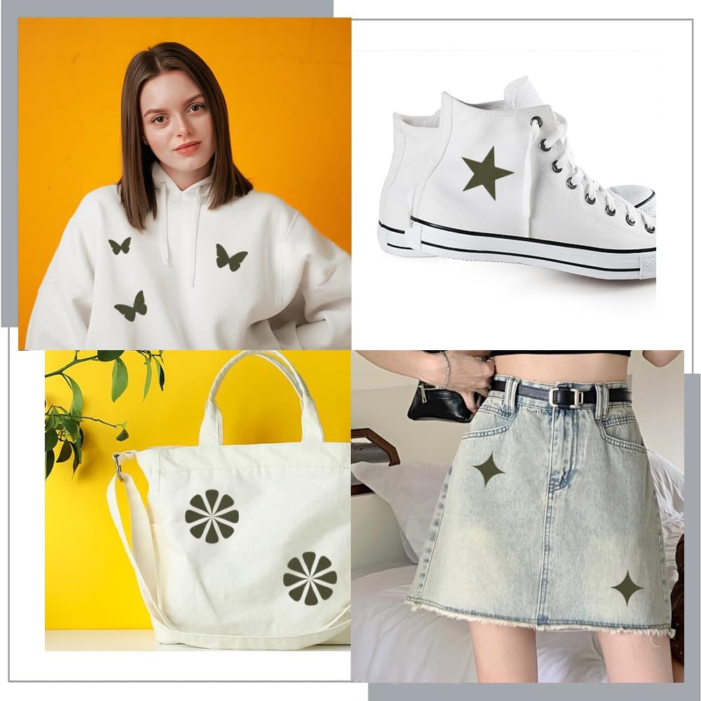 Set 30 petice termo, textile pentru haine, Transfer termic, Multicolor ...