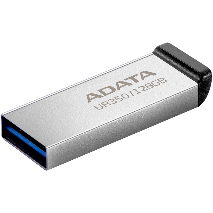 Memorie USB ADATA UR350 metalic, 128GB, USB 3.2, argintiu/negru - eMAG.ro