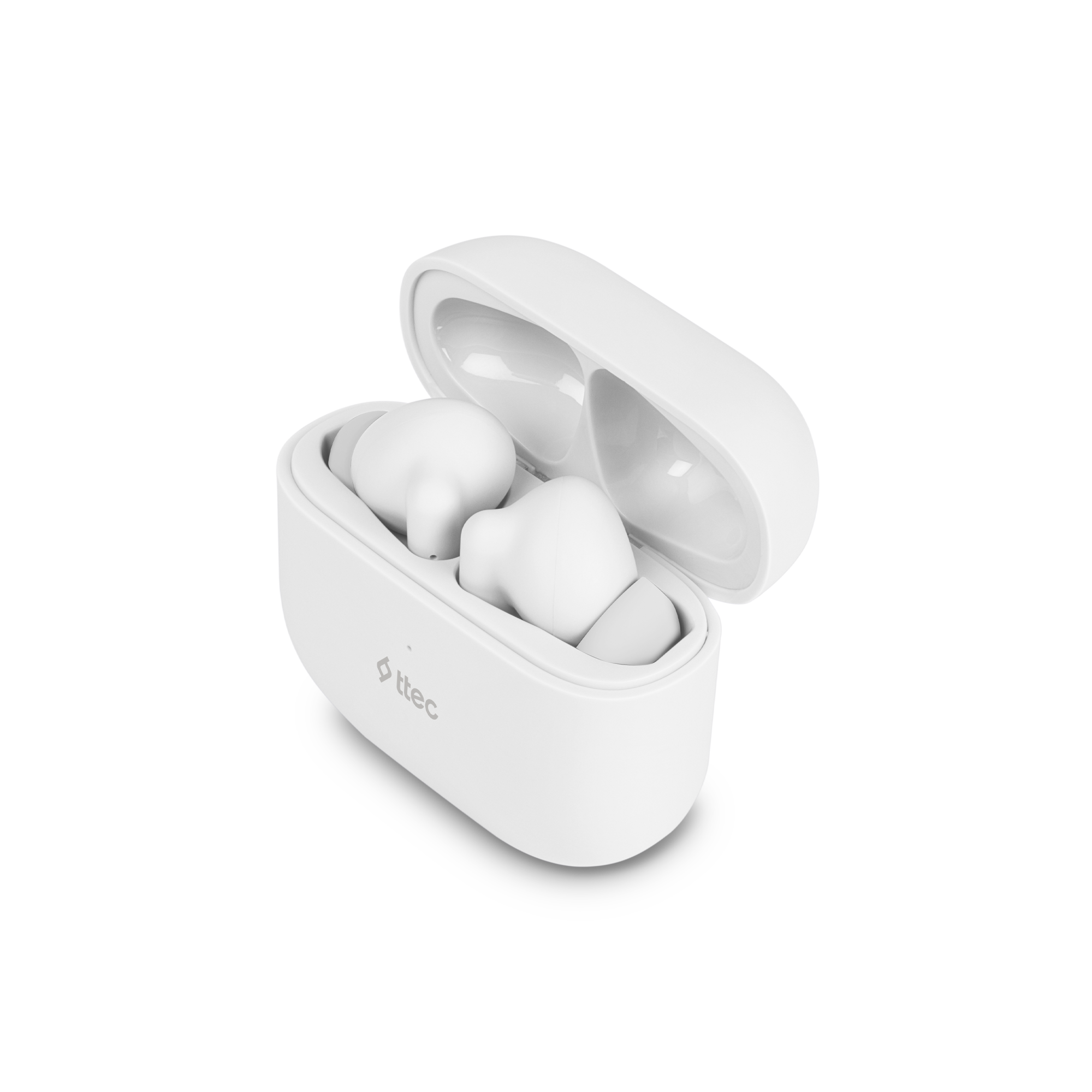 Bluetooth слушалки ttec, AirBeat Tone, TWS Headset, Бели - eMAG.bg