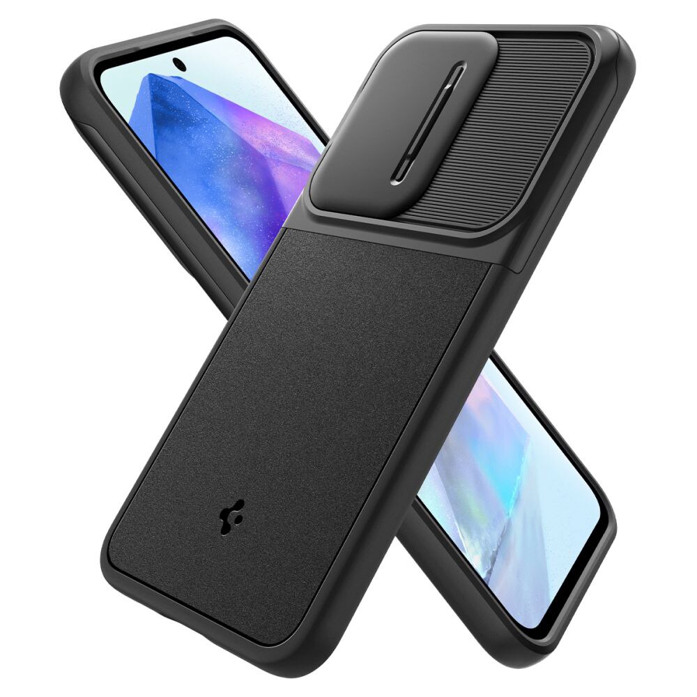 Husa Samsung Galaxy A55 5G, Spigen Optik Armor, Black - eMAG.ro
