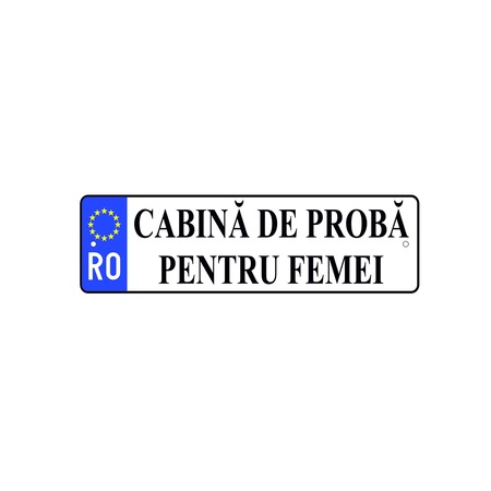 Placuta auto haioasa Cabina de proba pentru femei, PVC - eMAG.ro