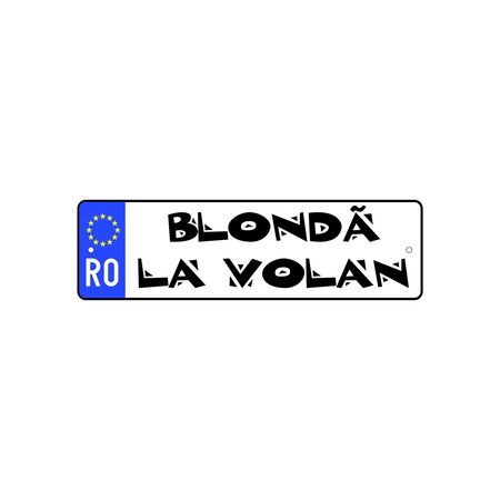 Placuta auto haioasa Blonda la volan, PVC - eMAG.ro