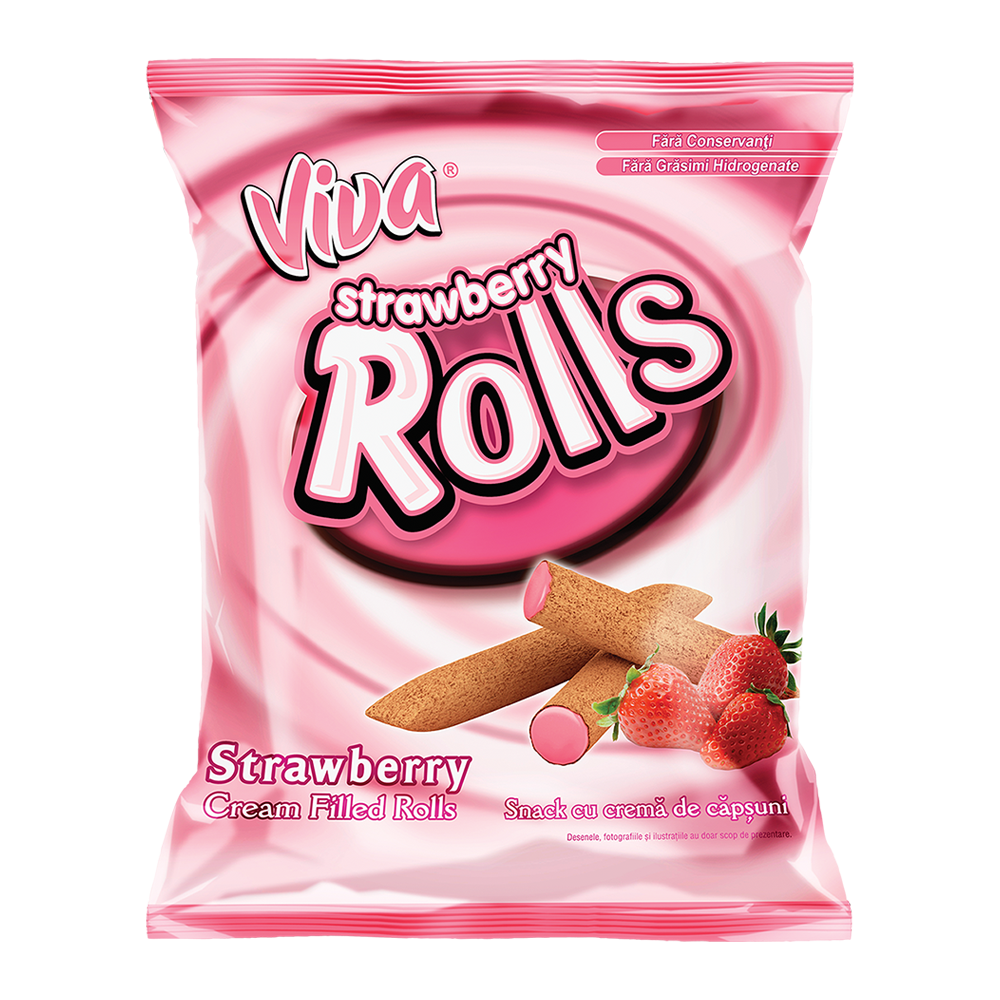 Viva rolls capsuni, 6 x 100 g - eMAG.ro