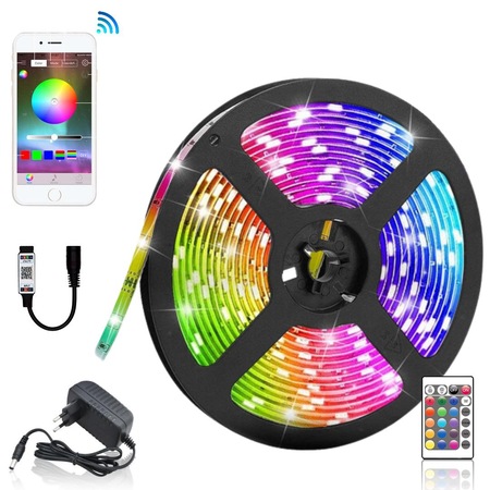 Banda LED Dareve™️ 5 Metri, Interior, 60 Leduri/m, Adeziva, Aplicatie ...