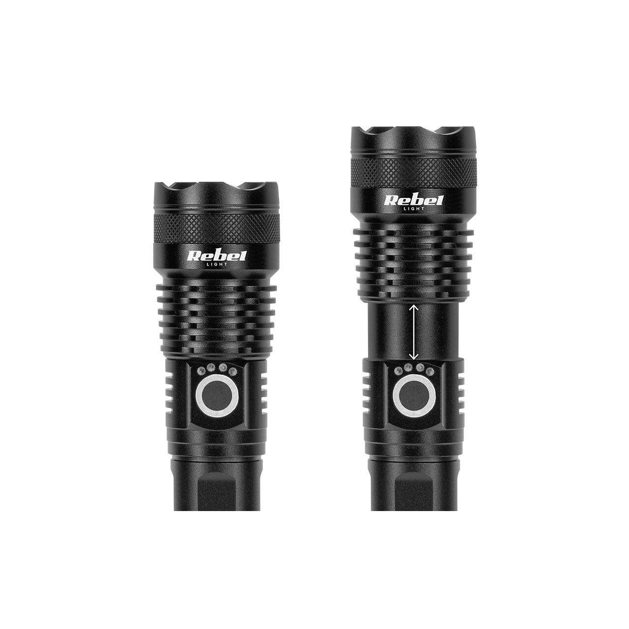 Lanterna led Rebel 10 W, 1000 lm, IP 65, Aluminiu, Acumulator ...