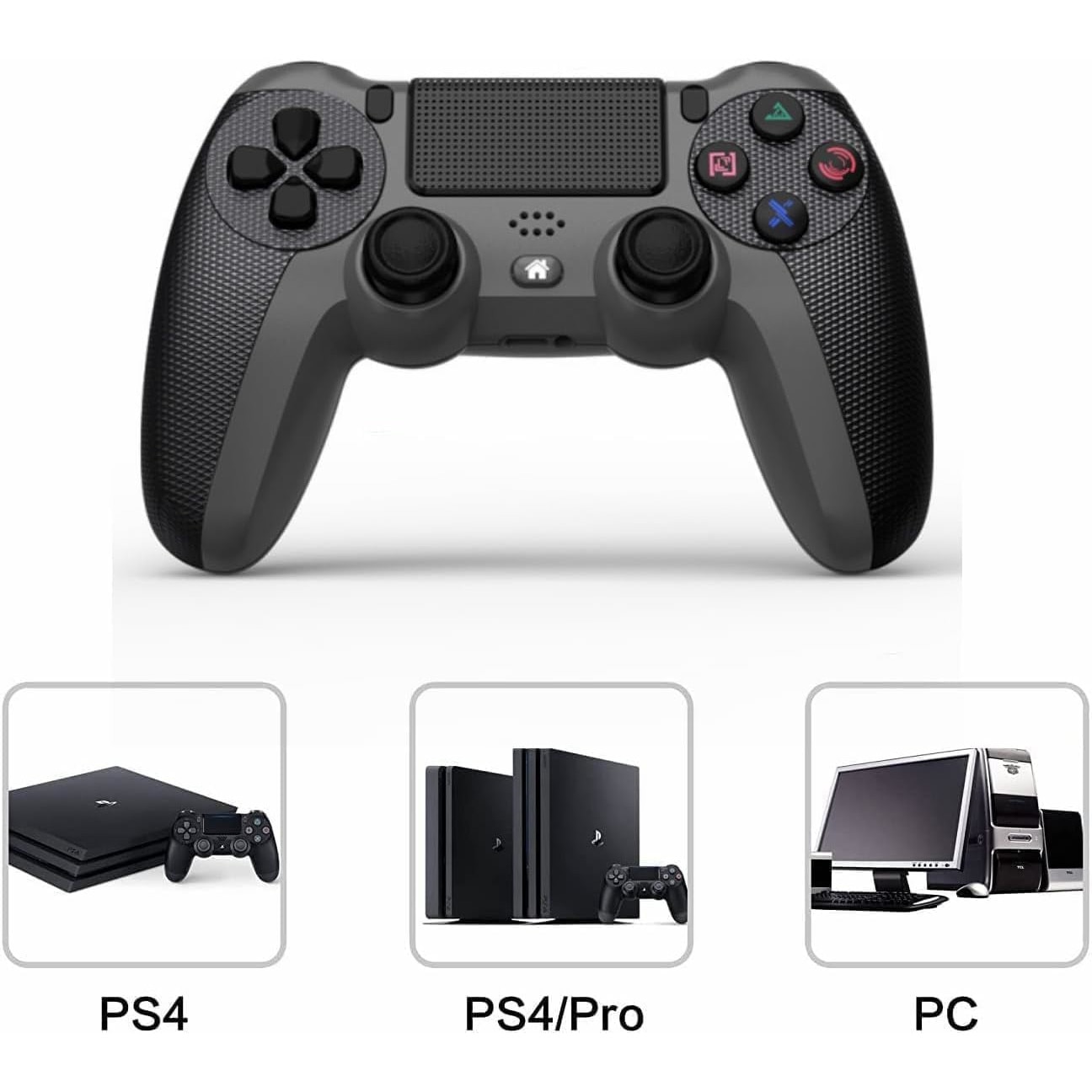 Gamepad wireless pentru PS4/PS4 Slim/PS4 pro/PC, LYCENXI, Cablu de ...