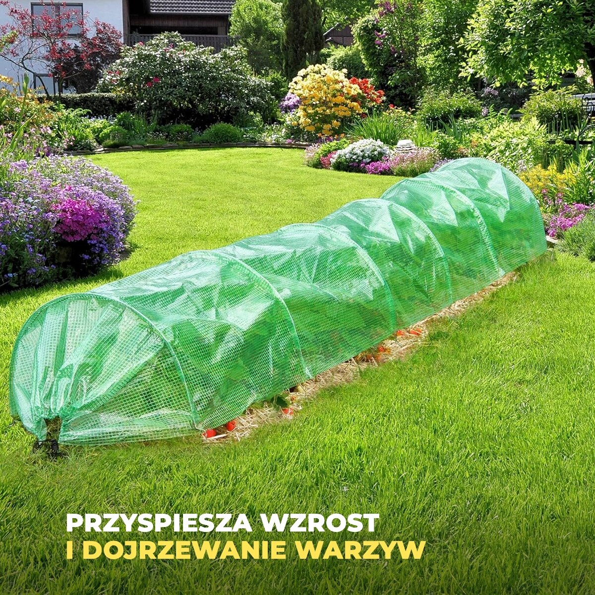 Sera de gradina, DomowySwiat, Otel/Plastic, mini sera, 300x45x30cm ...