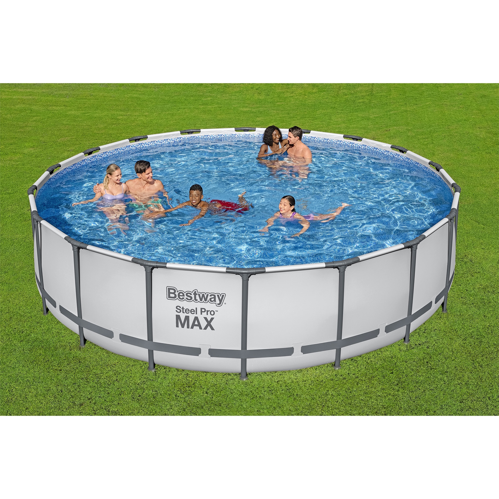 Piscina rotunda cu pompa cu filtru, prelata protectie si scara acces ...