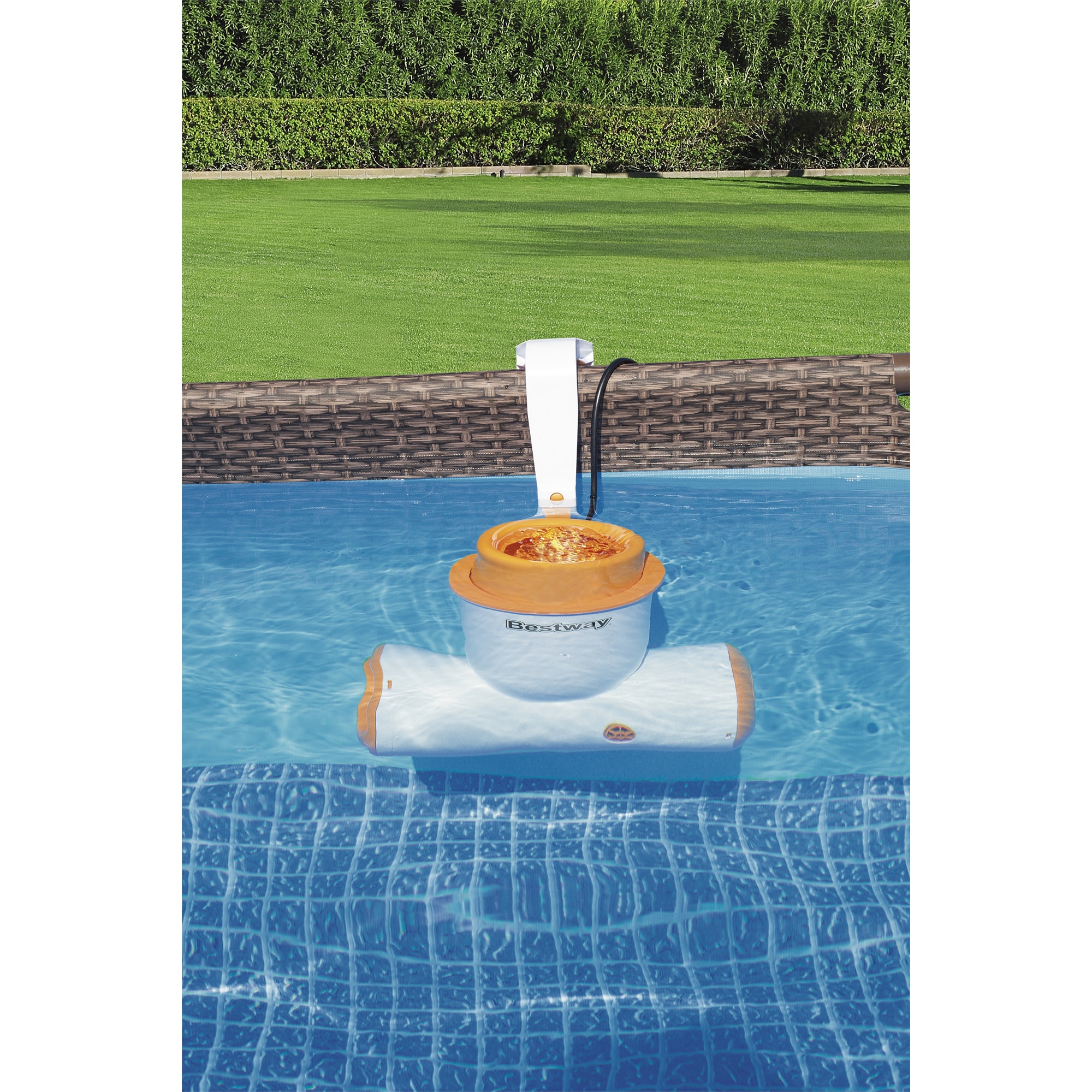 Sistem fitrare 2 in 1 Skimatic Bestway, curatarea suprafetei apei si ...