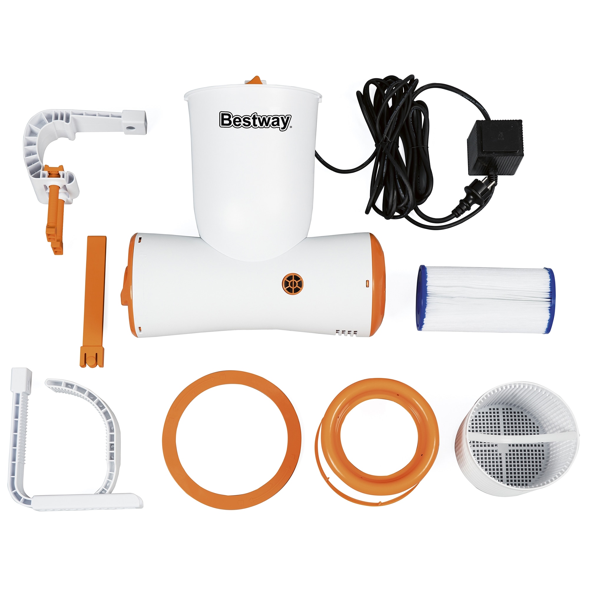 Sistem fitrare 2 in 1 Skimatic Bestway, curatarea suprafetei apei si ...