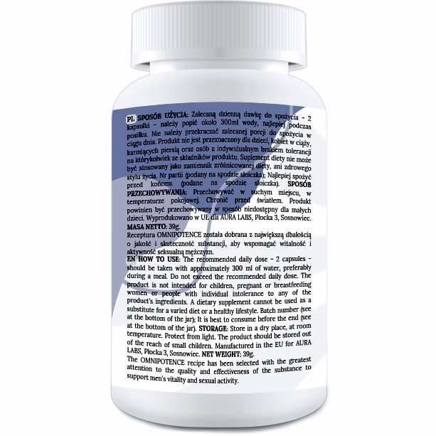 Supliment alimentar, potenta, erectie, Omnipotence, 60 capsule - eMAG.ro