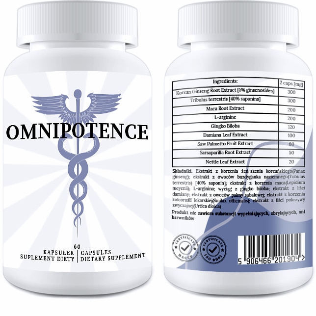Supliment alimentar, potenta, erectie, Omnipotence, 60 capsule - eMAG.ro