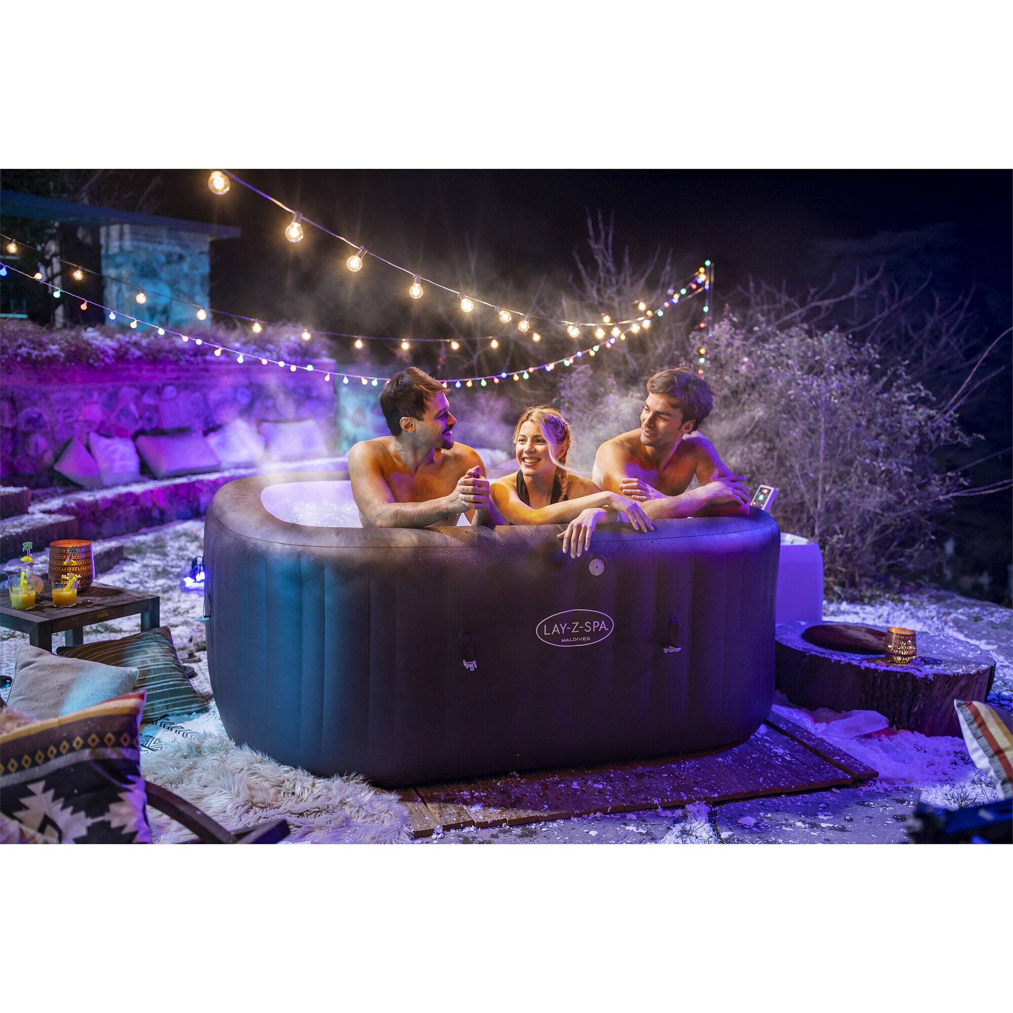 Jacuzzi gonflabil cu hidromasaj Lay-Z-Spa Maldive HydroJet Pro Bestway ...