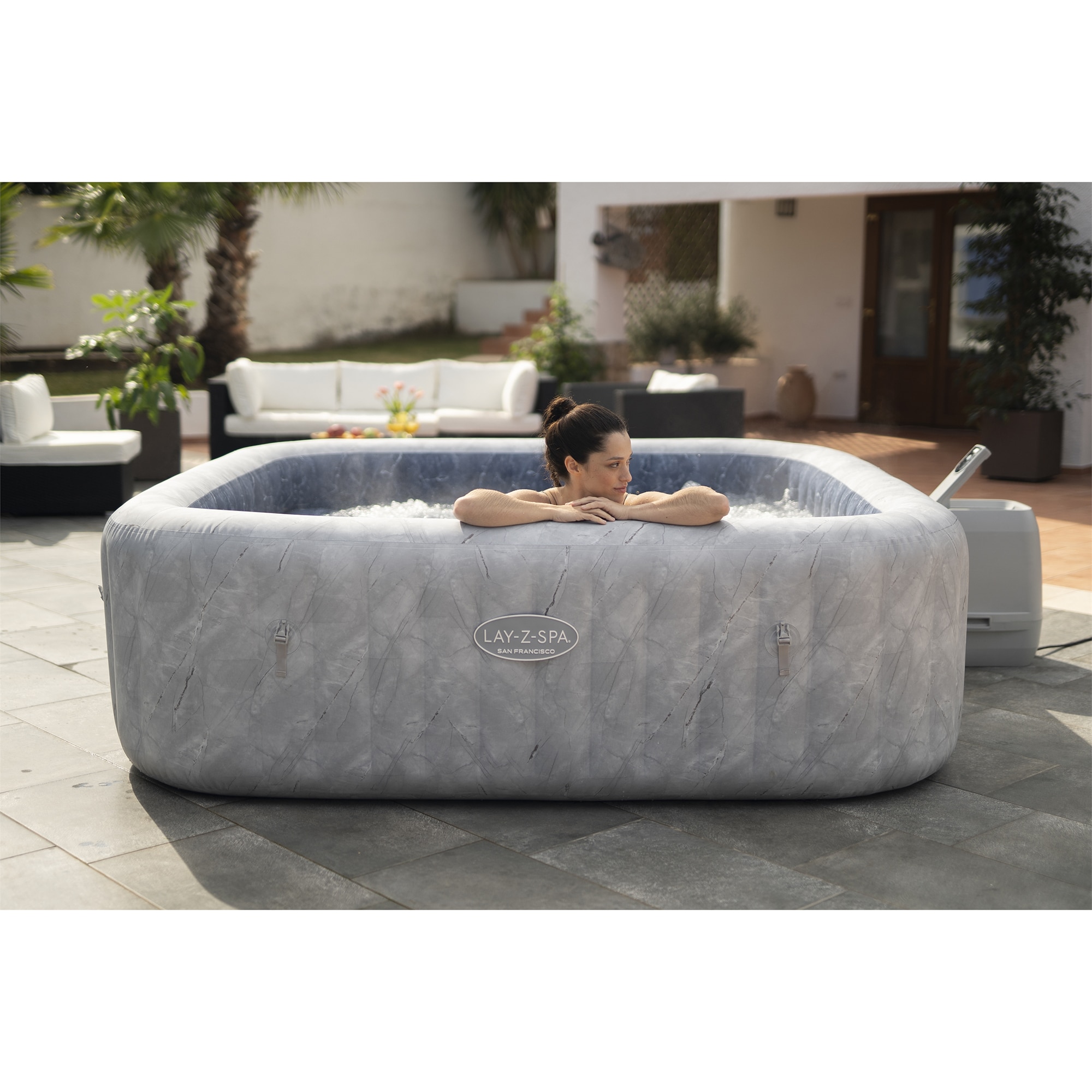 Jacuzzi gonflabil cu hidromasaj Lay-Z-Spa San Francisco HydroJet Pro ...