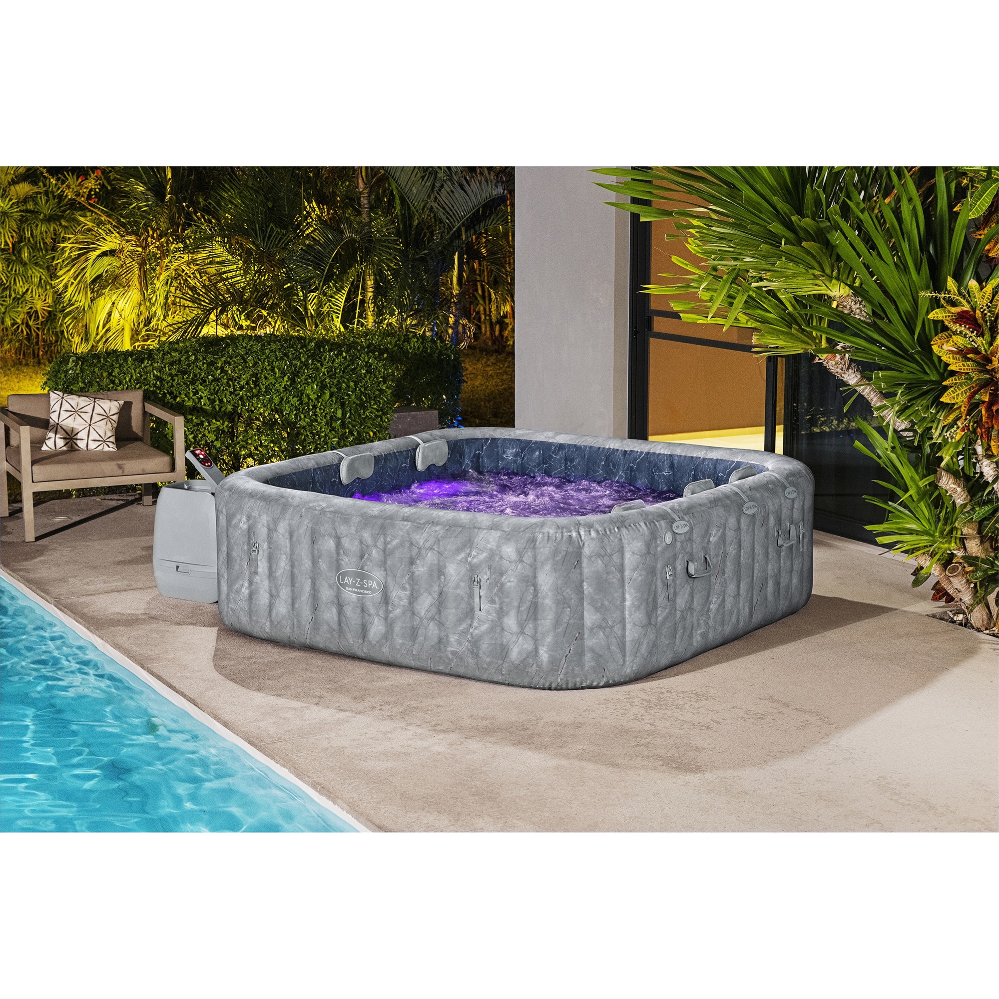 Jacuzzi gonflabil cu hidromasaj Lay-Z-Spa San Francisco HydroJet Pro ...