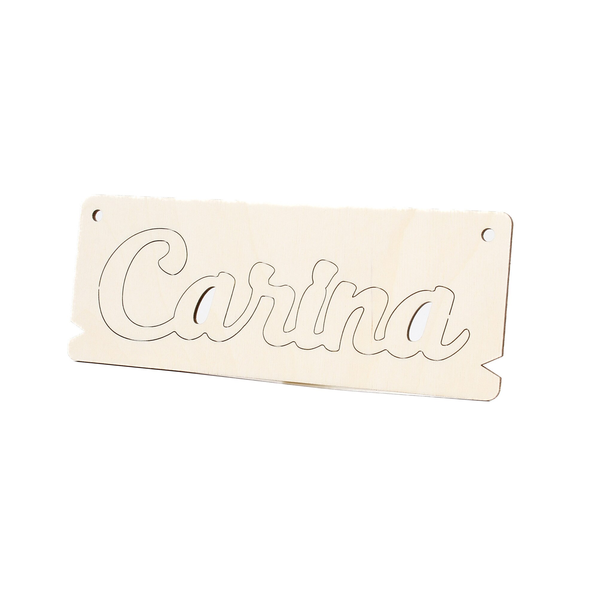 Inscriptie decorativa, autoadeziva din lemn cu nume Carina, 5 cm - eMAG.ro