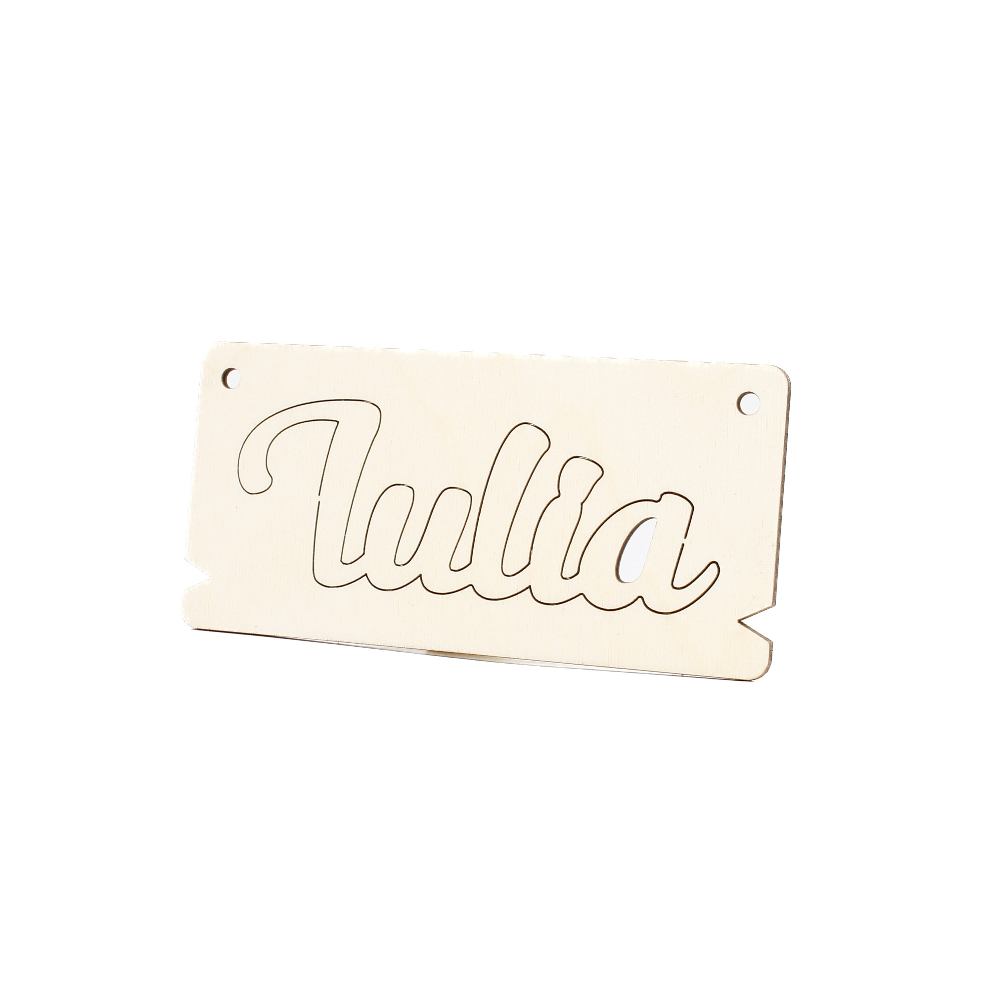 Inscriptie decorativa, autoadeziva din lemn cu nume Iulia, 5 cm - eMAG.ro
