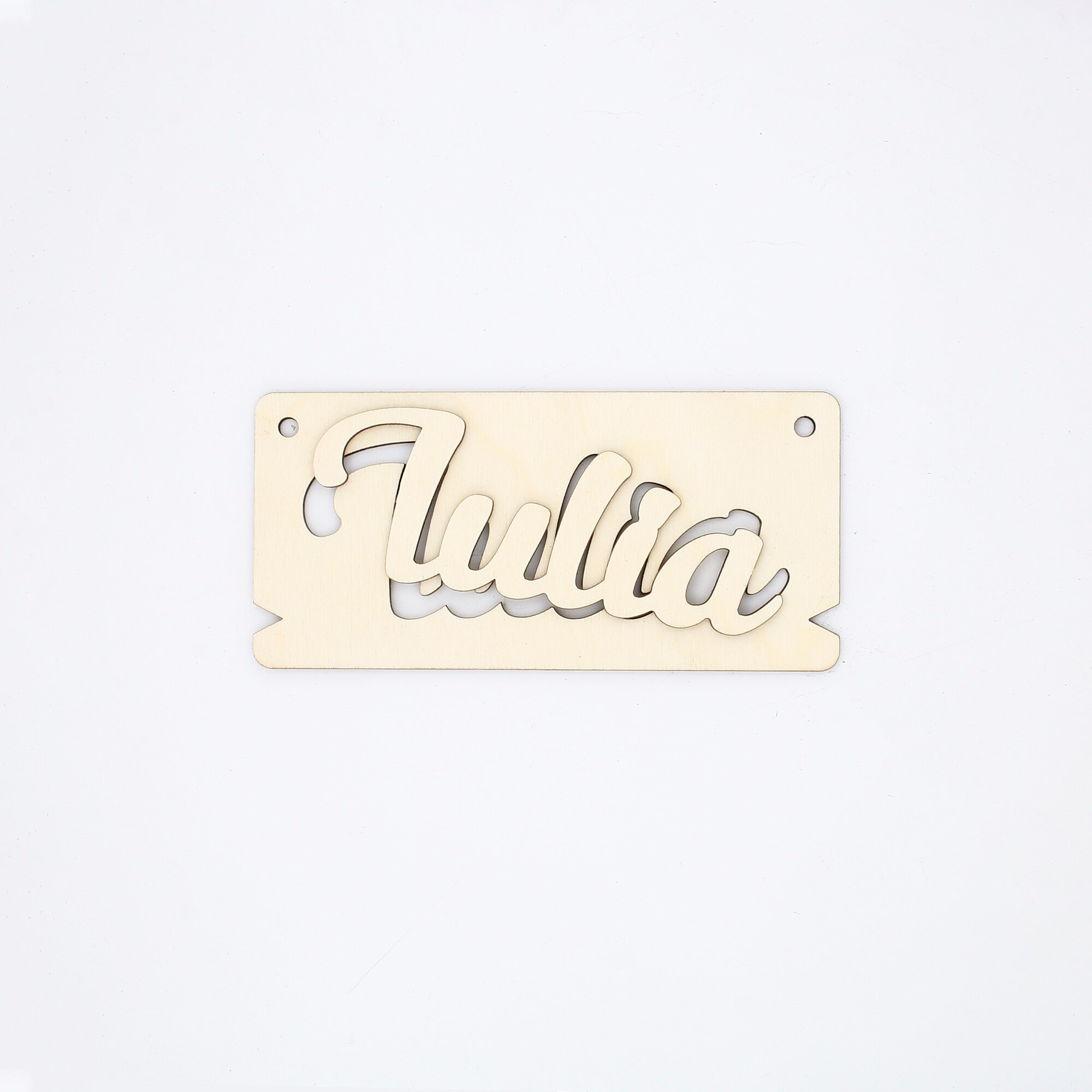 Inscriptie decorativa, autoadeziva din lemn cu nume Iulia, 5 cm - eMAG.ro