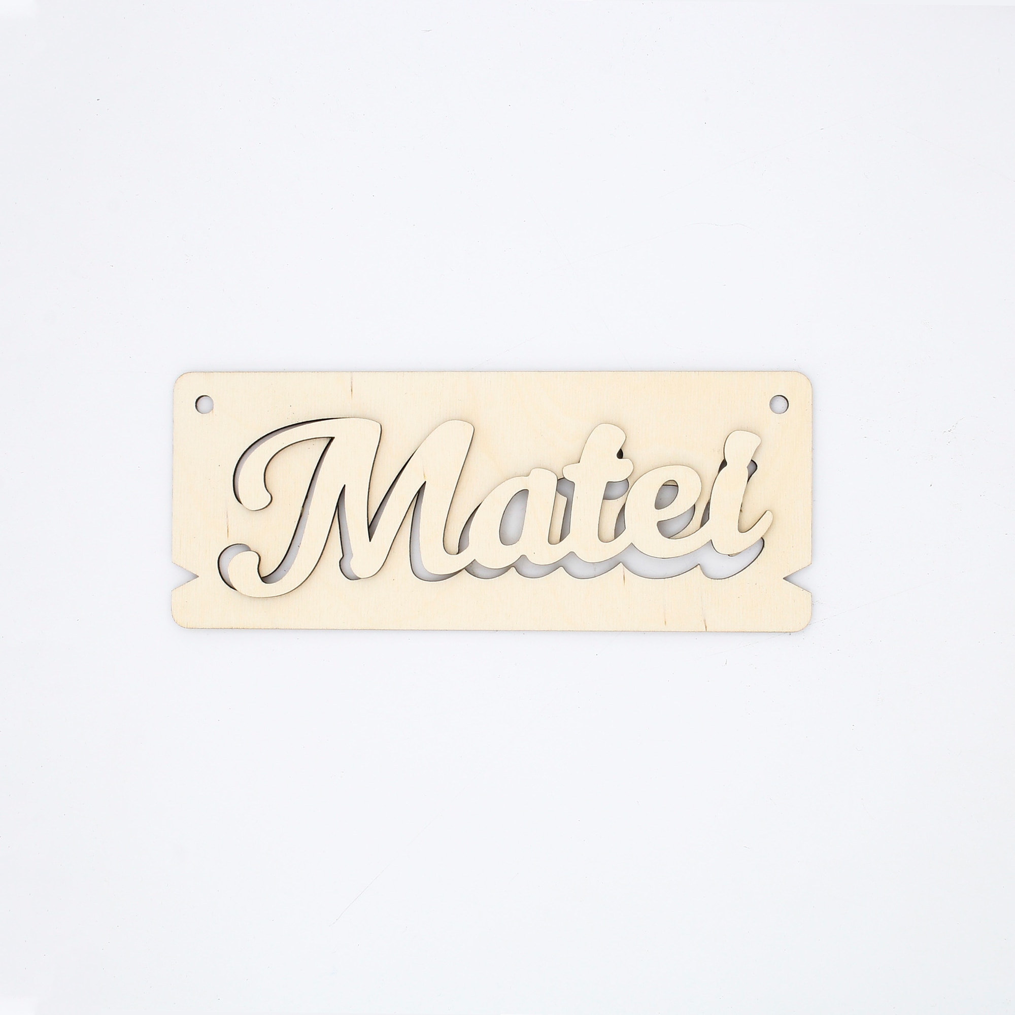Inscriptie decorativa, autoadeziva din lemn cu nume Matei, 5 cm - eMAG.ro