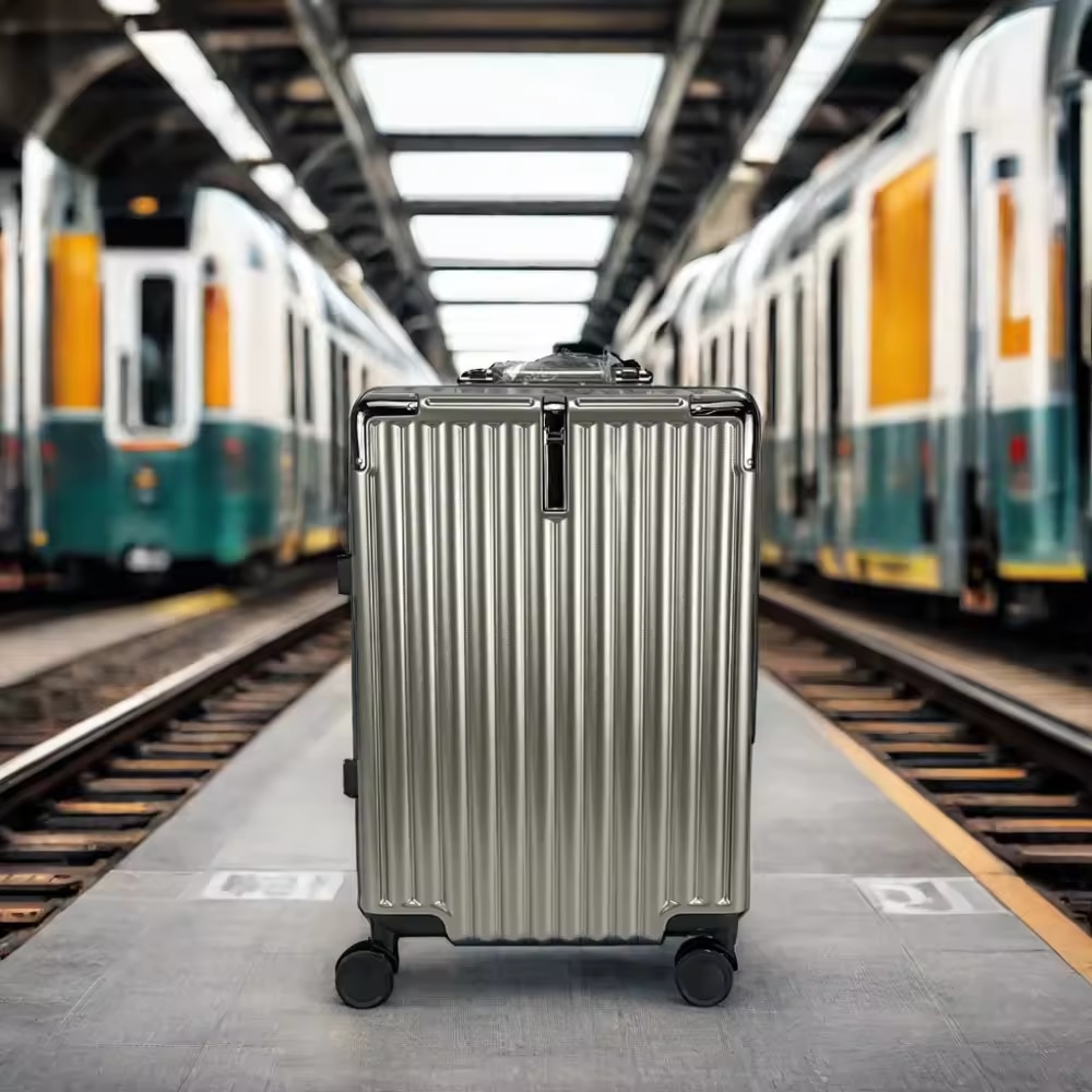 Troler calatorie, Model Easy Trip, 50x35x24 cm, roti 360, Culoare Gri ...