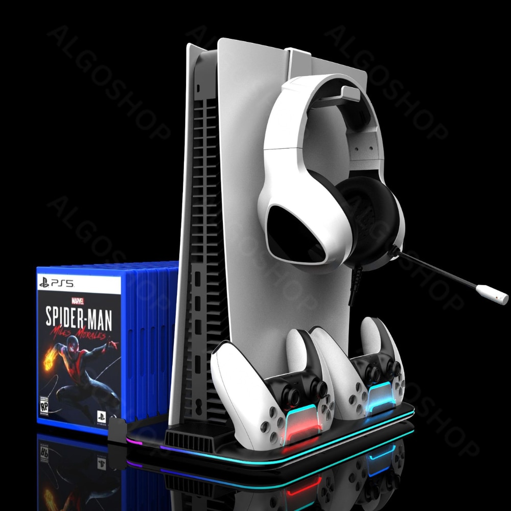 Stand racire vertical pentru PlayStation PS5/PS5 Slim, multifunctional ...