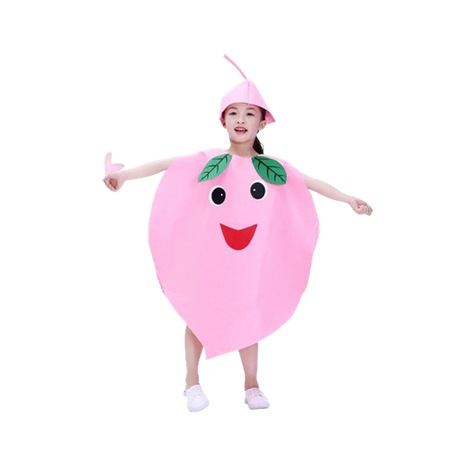 Costum fruct Piersica KidMania®, roz, pentru copii, Universala - eMAG.ro