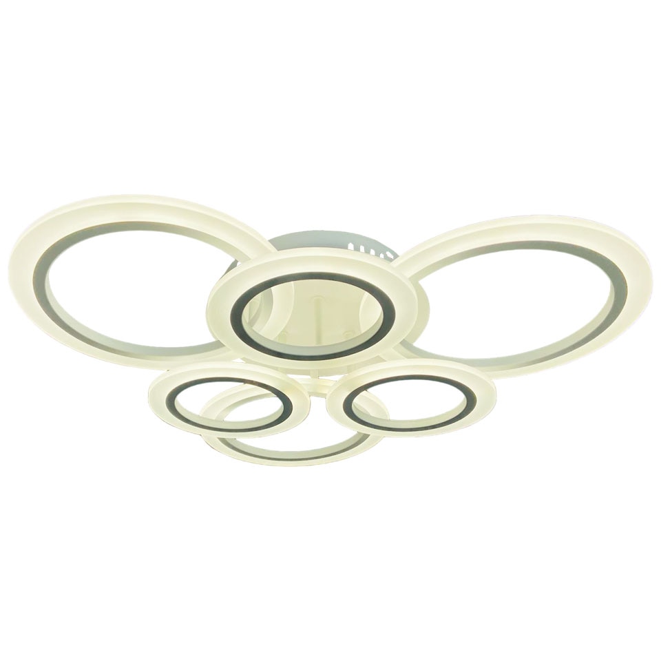 Lustra Led Slim 6 Circle cu telecomanda, 3 moduri de lumina ...