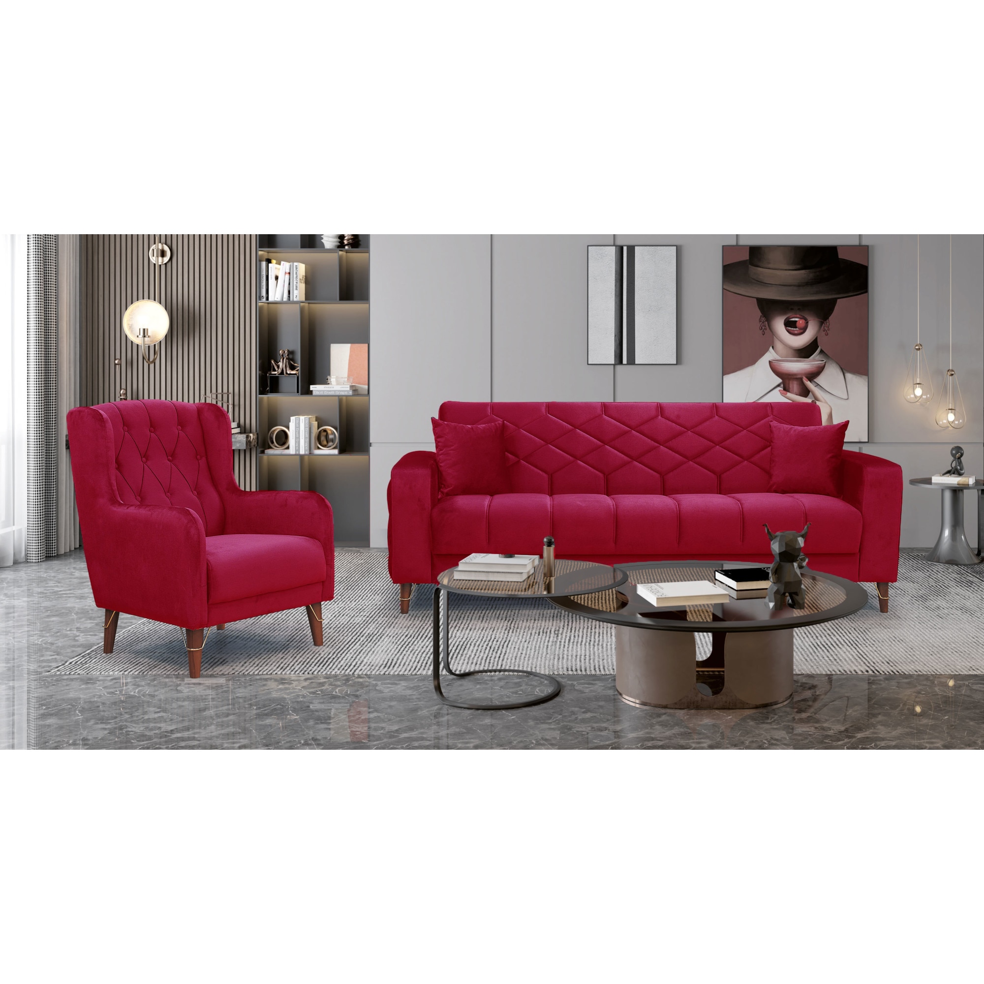 Set canapele living 3+2+1 cu lada depozitare, model Melissa catifea ...
