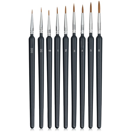 Set de 9 pensule pentru miniaturi si detalii - eMAG.ro