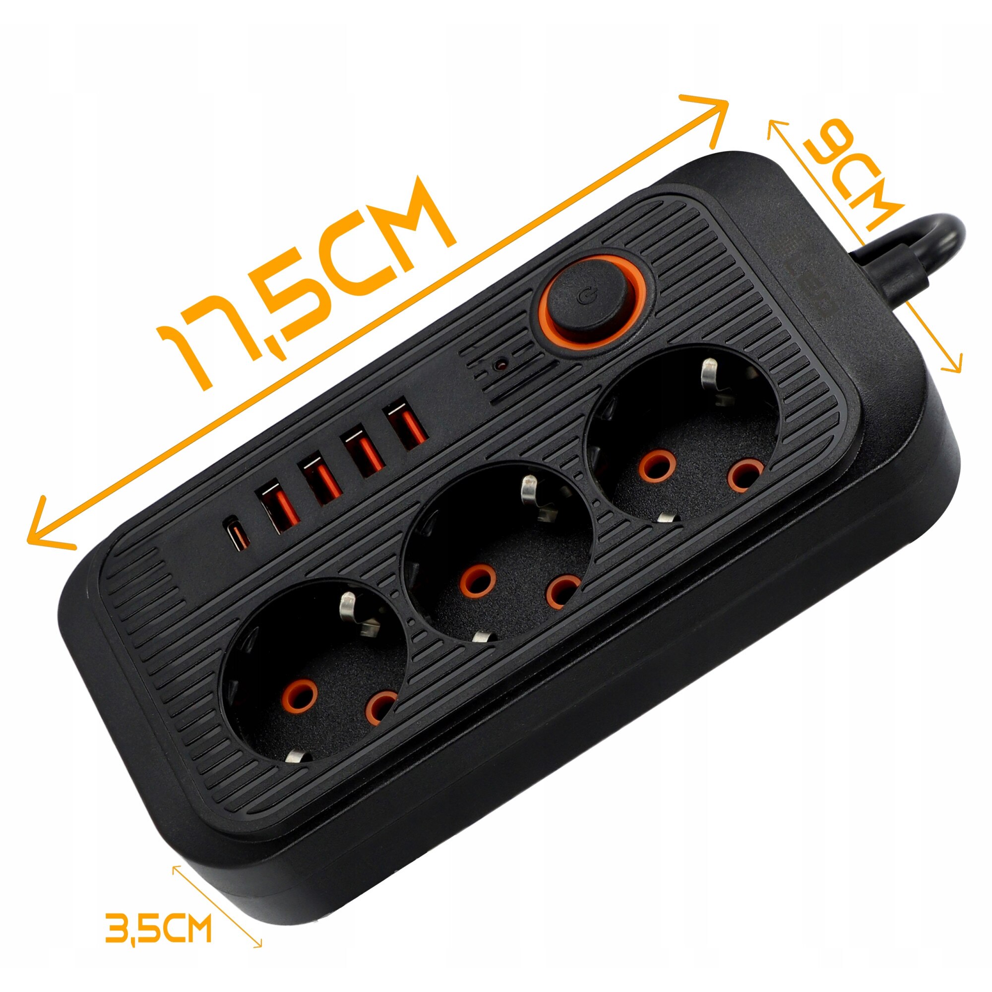 Cablu prelungitor pentru banda SmartLED, lungime 3 m, 3 prize, 4 x USB ...