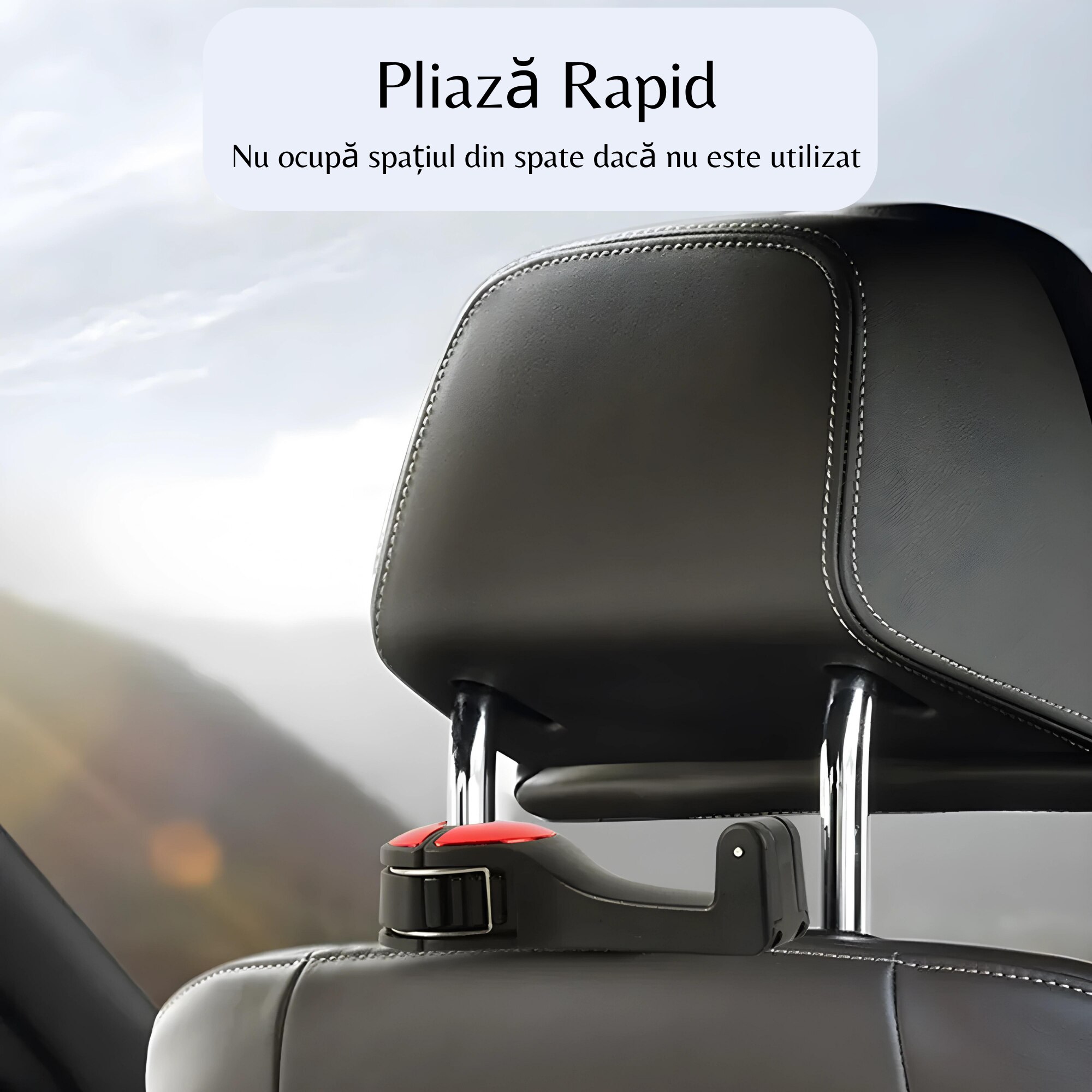 Carlig pentru Tetiera Auto cu Suport pentru Telefon, 2 in 1 - eMAG.ro