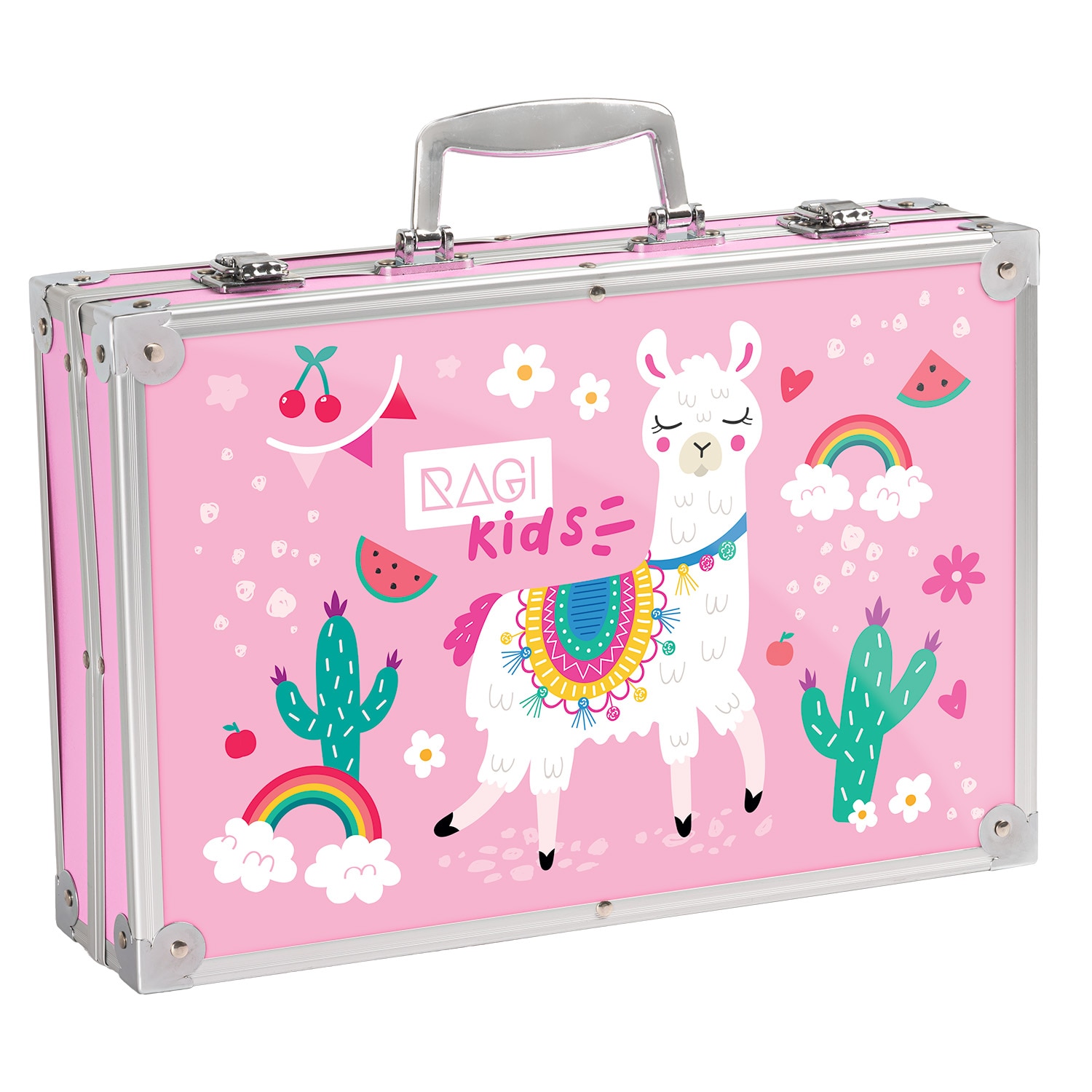 Детски комплект за рисуване 145 части розова метална кутия Emag Bg