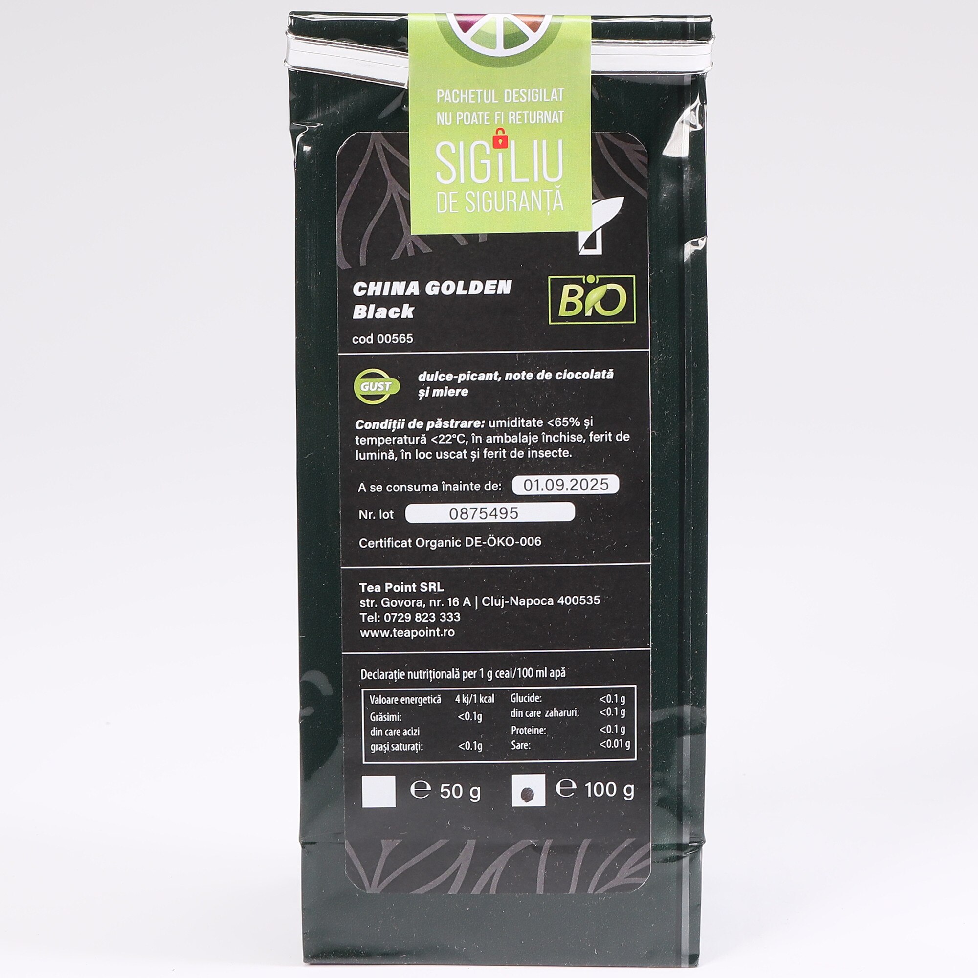 Ceai Negru, China Golden Black, BiO, Tea Point 100 g - eMAG.ro