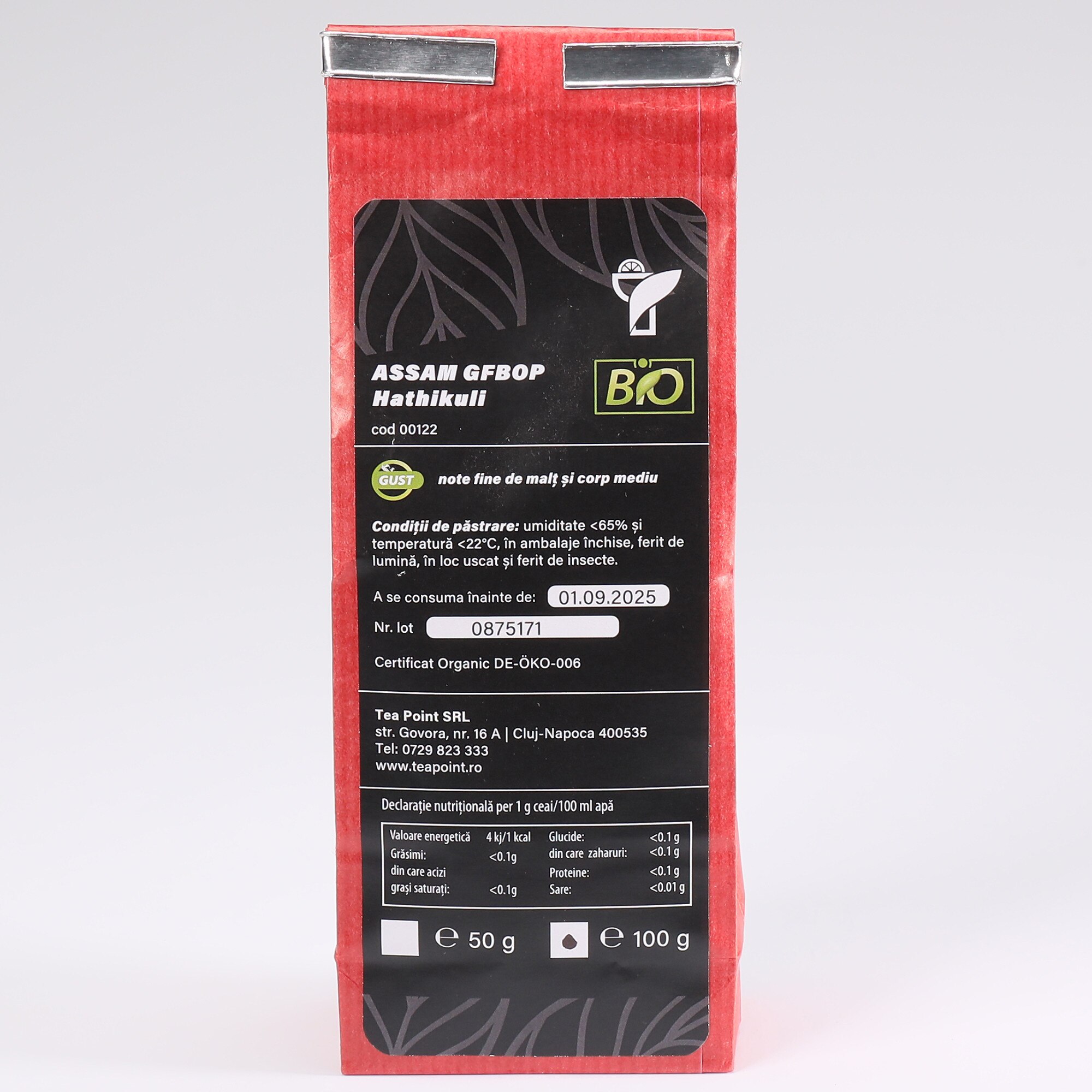 Ceai Negru, Assam GFBOP Hathikuli BiO, Tea Point 100 gr - eMAG.ro
