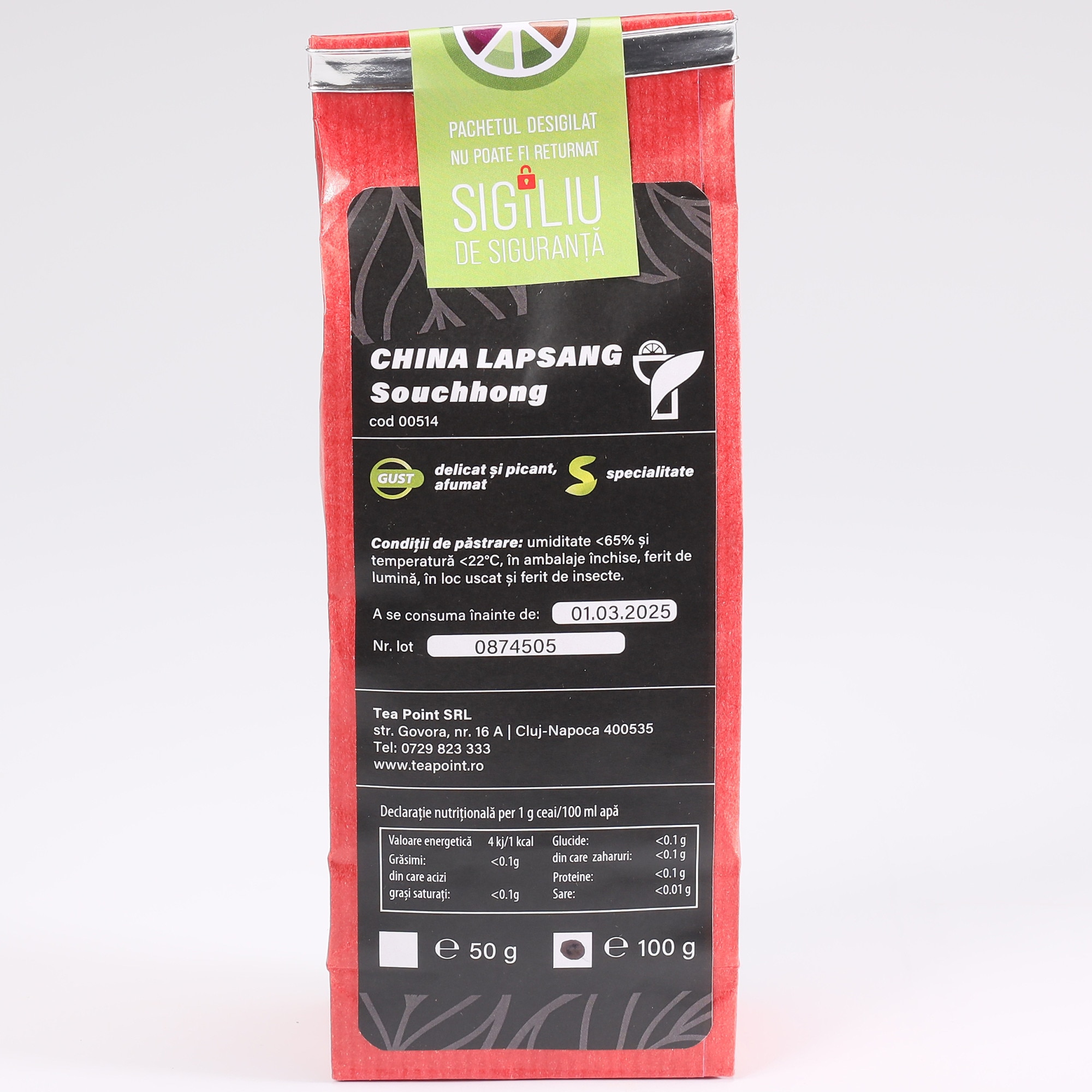 Ceai Negru, China Lapsang Souchong Tea Point 100 g - eMAG.ro