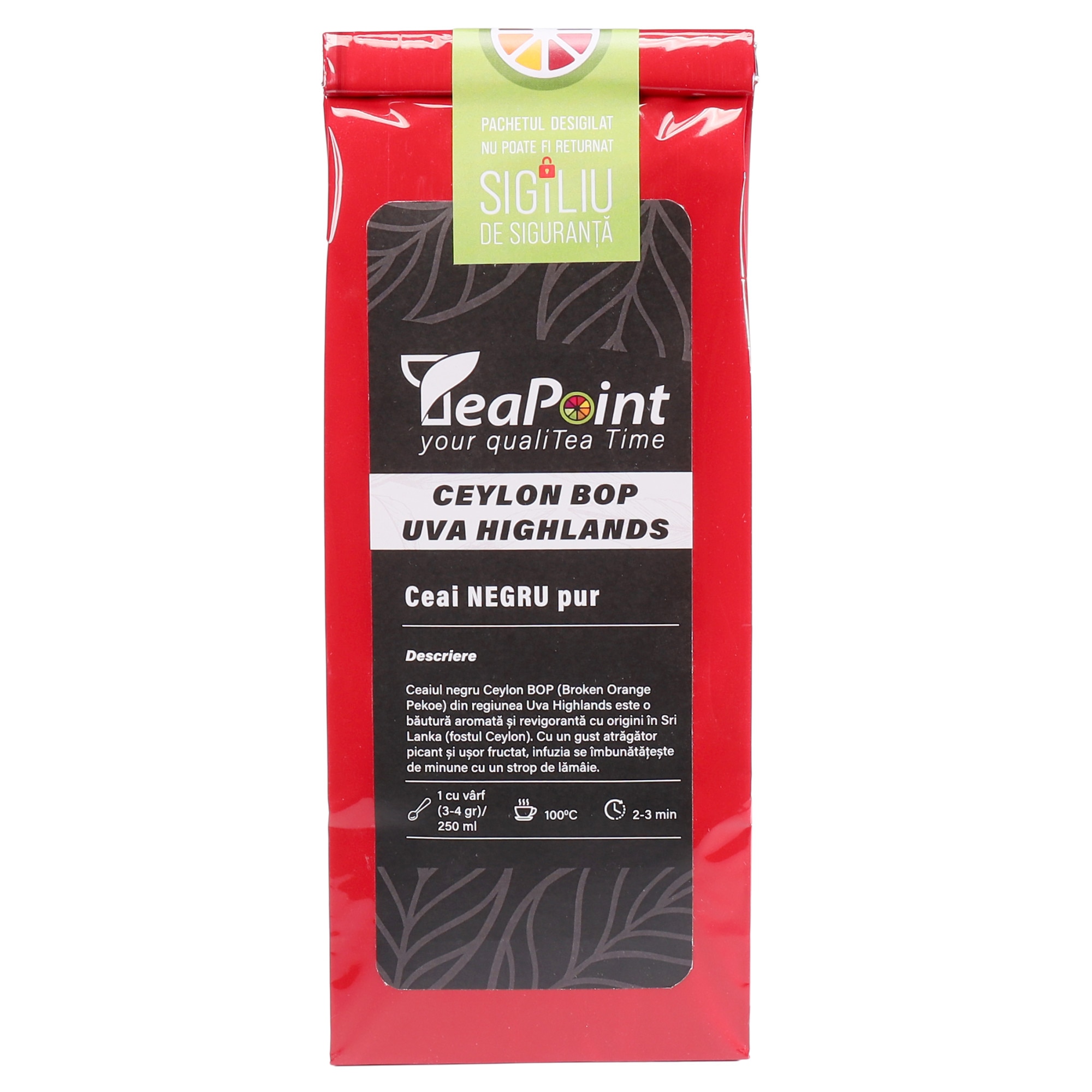 Ceai negru, Ceylon BOP Uva Highlands, Tea Point 100 g - eMAG.ro