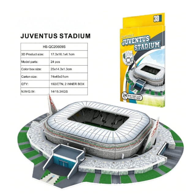 Puzzle 3D, Stadion Fotbal Juventus, Macheta 3D Juventus Stadium, 24 ...