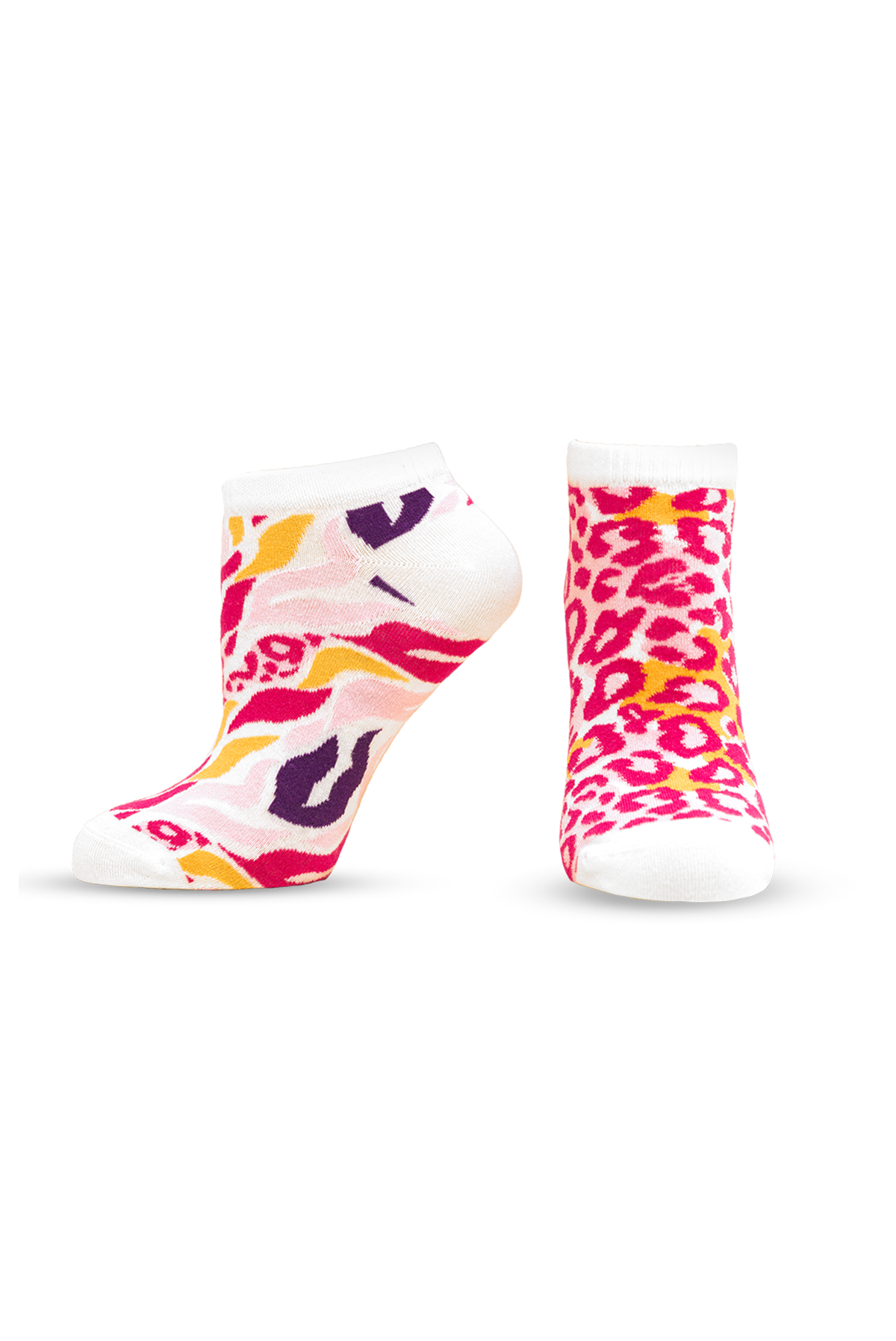 Дамски чорапи с къс конч Аgiva Happy Foottopia, Бамбук, Розов принт, 39 ...