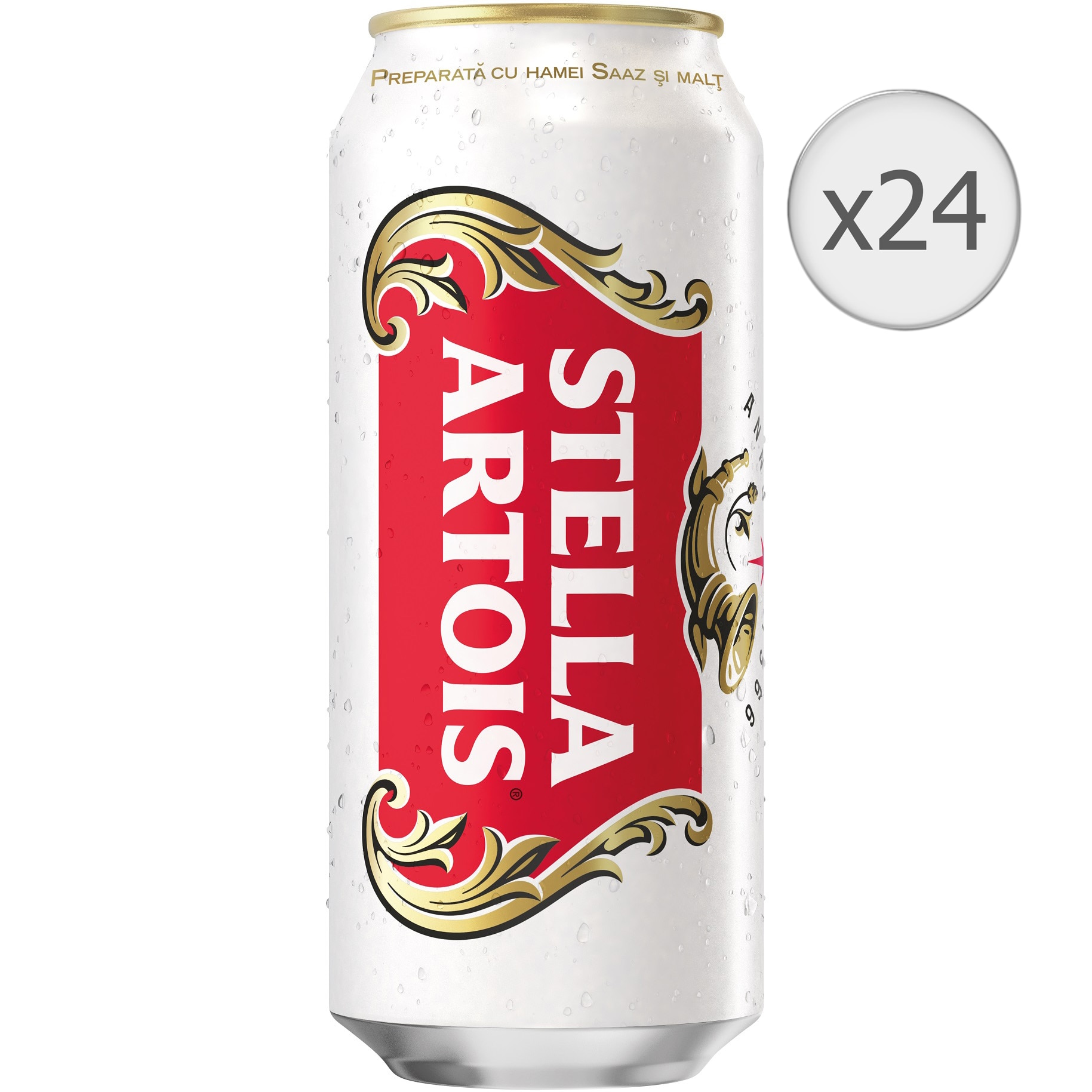 Bere Blonda superioara Stella Artois, Doza, 24 x 0.5l - eMAG.ro