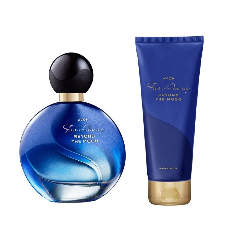 Set Apa de parfum/Lotiune, Avon, Far Away Beyond the Moon, 50ml, 125ml ...