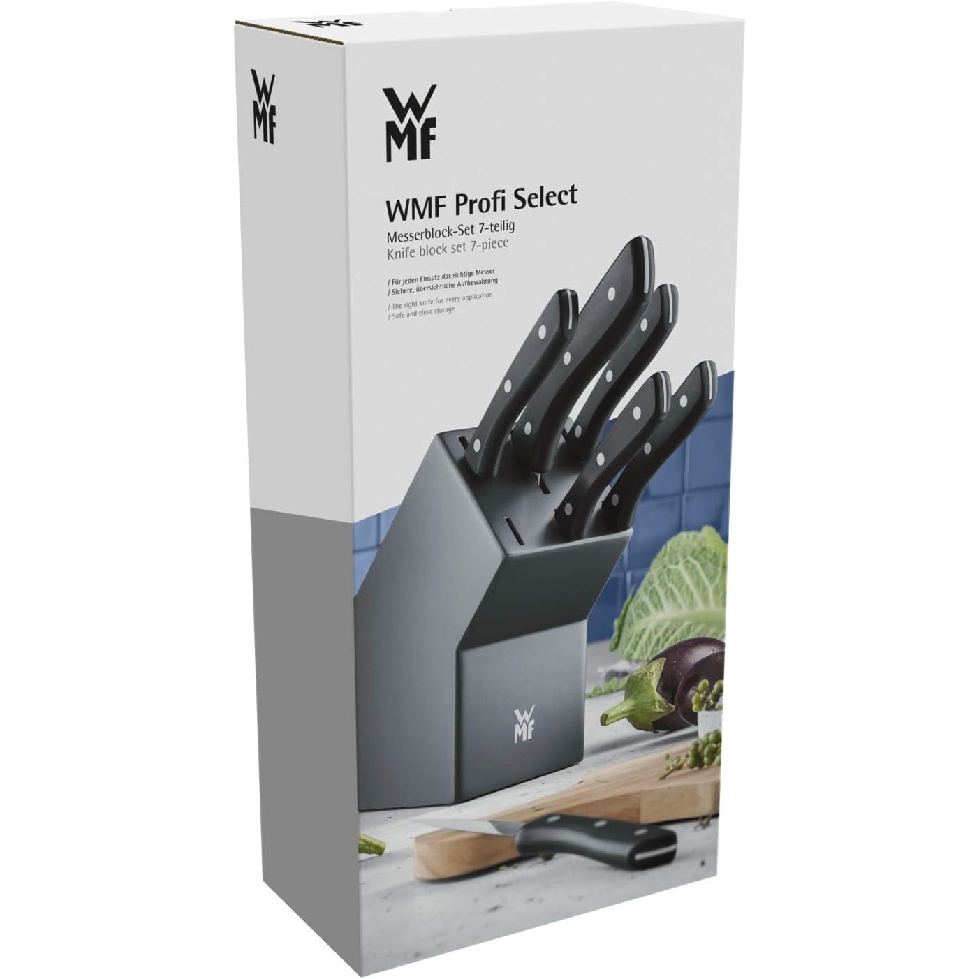 Set cutite WMF 1878109990, 7 piese, lemn, Gri - eMAG.ro