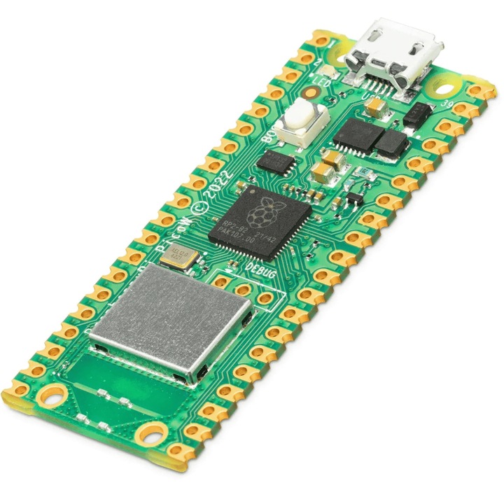 Modul microcontroler WiFi Raspberry Pi Pico W RP2040, 2MB Flash, 264kB ...